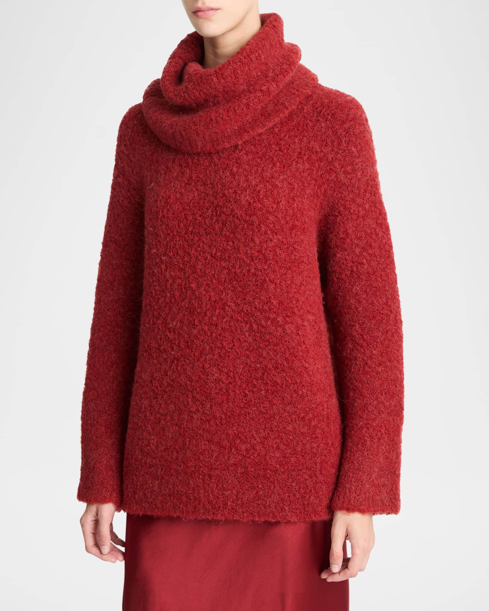 Vince Boucle Turtleneck Tunic Sweater | Neiman Marcus