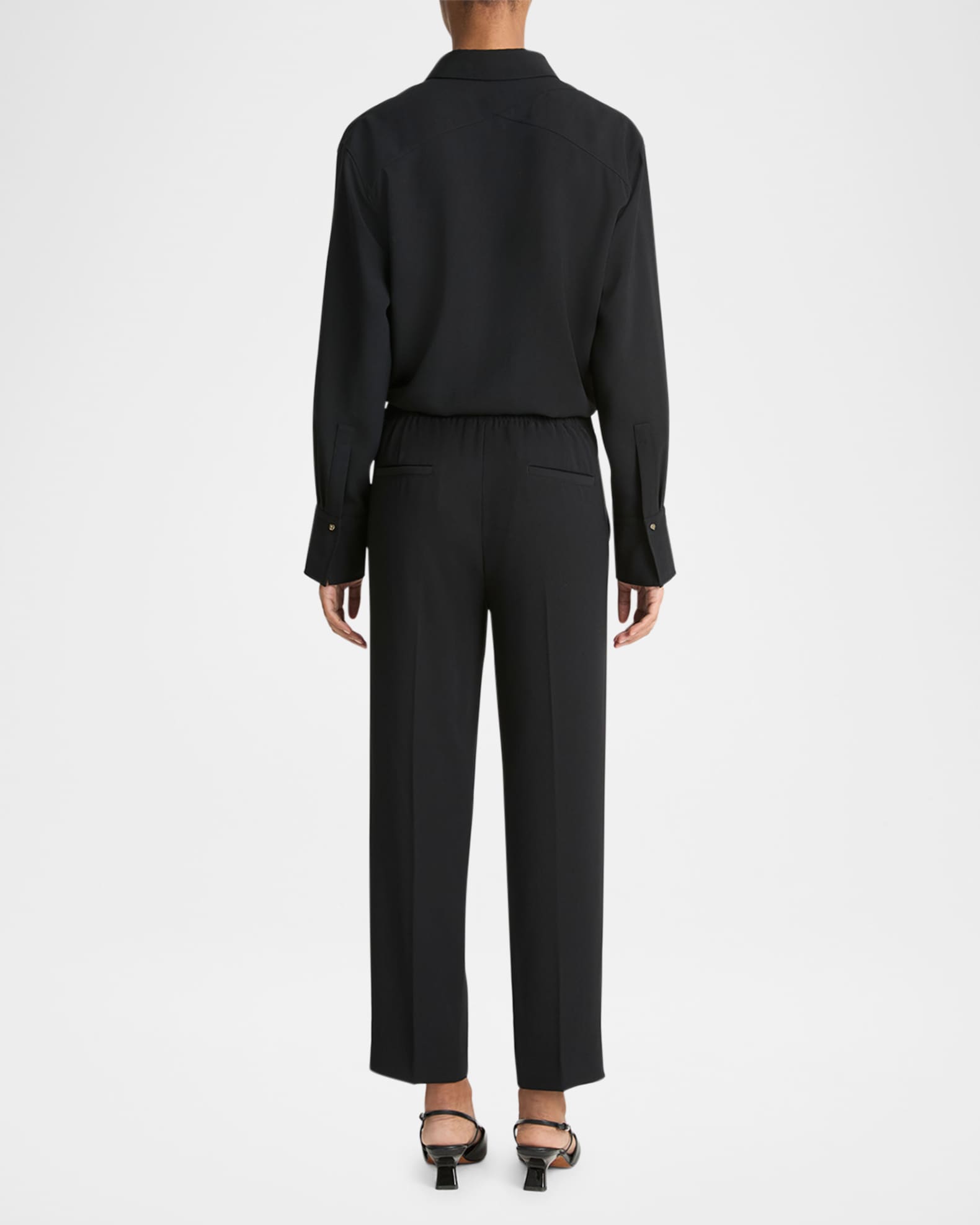 Vince Mid-Rise Tapered Pull-On Pants | Neiman Marcus