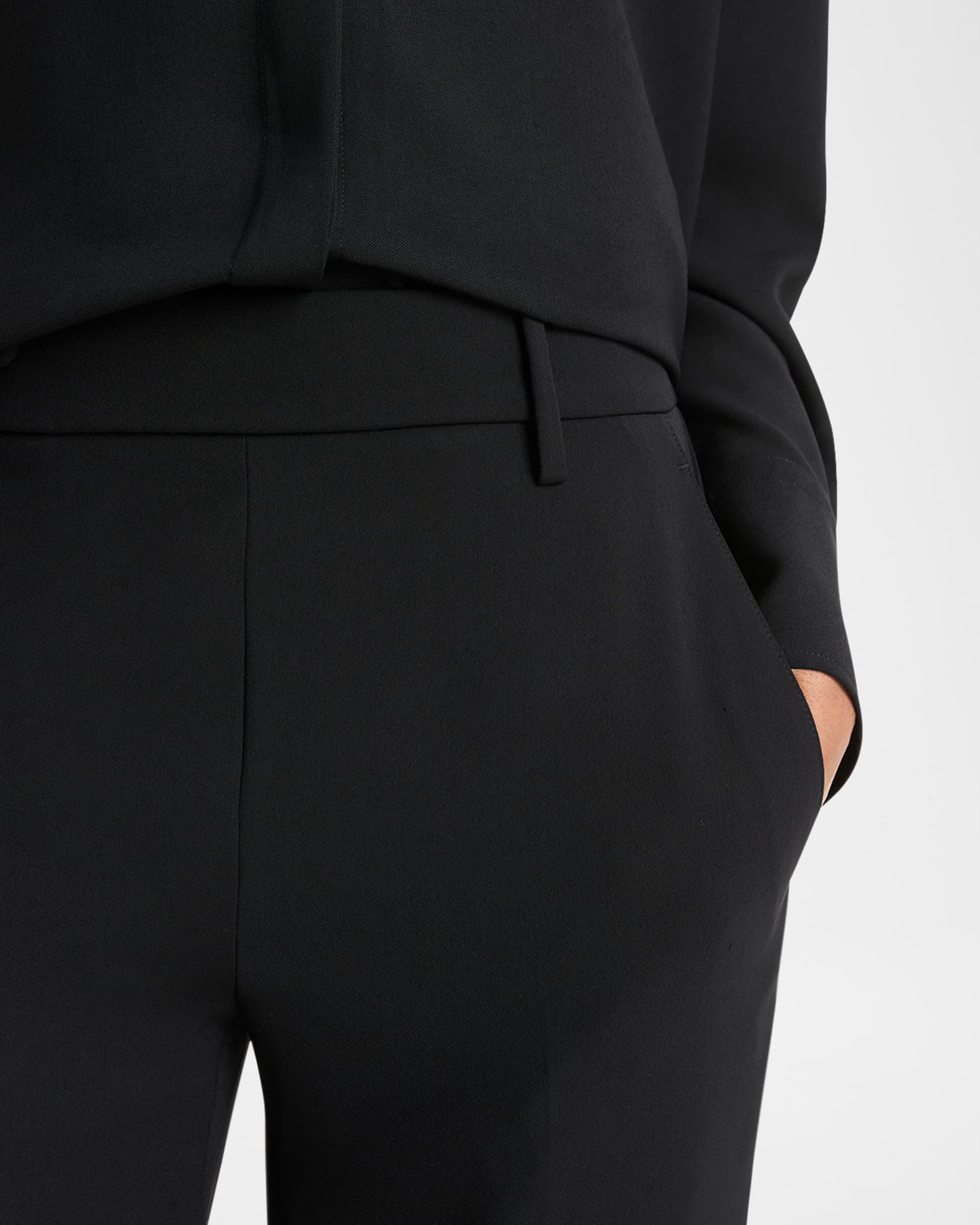 Vince Mid-Rise Tapered Pull-On Pants | Neiman Marcus