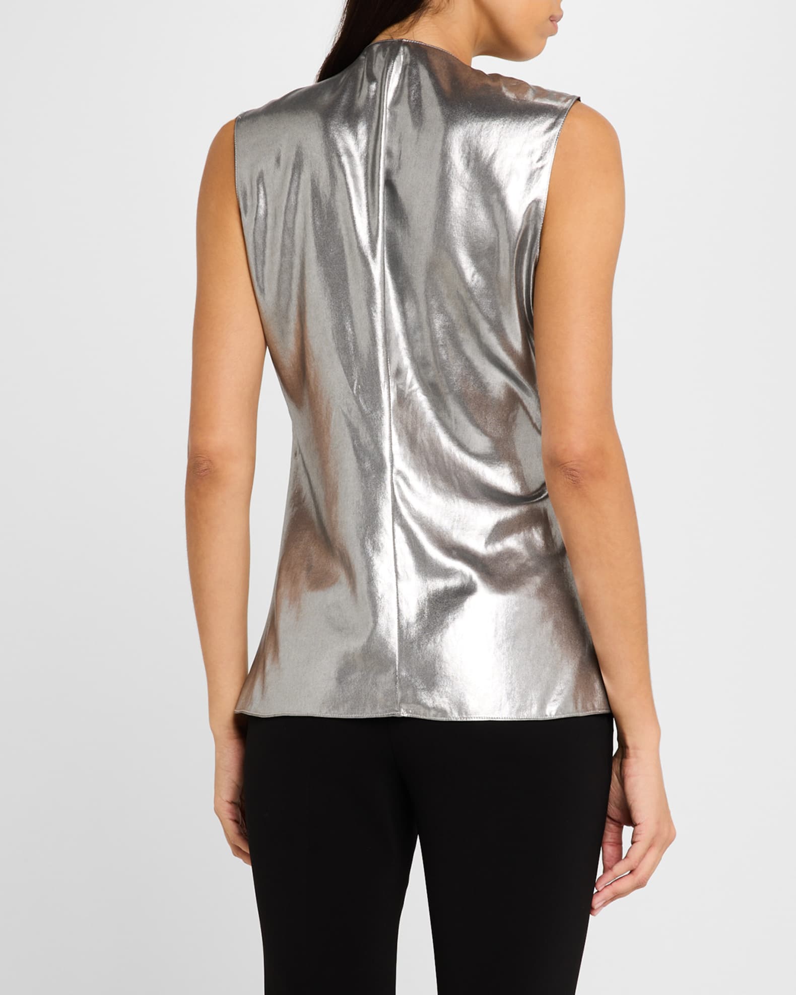 Rosetta Getty Twisted Metallic Tank Top | Neiman Marcus