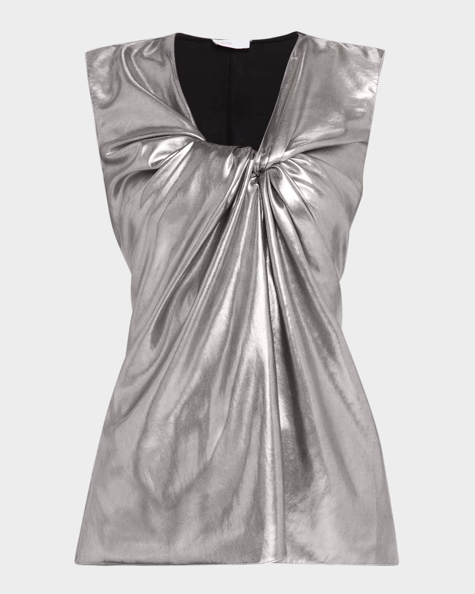 Rosetta Getty Twisted Metallic Tank Top | Neiman Marcus