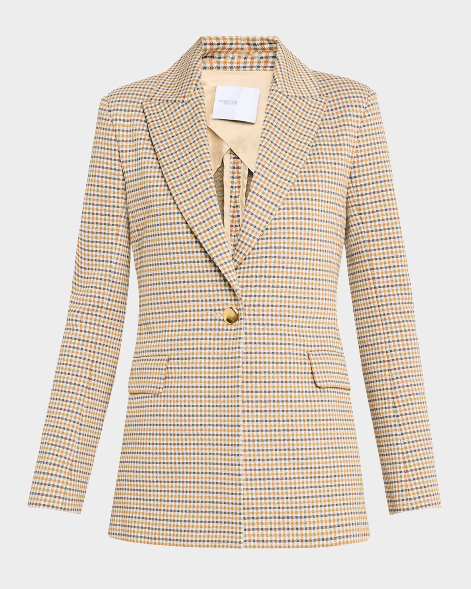 Rosetta Getty Houndstooth Double-Knit Single-Breasted Jacket | Neiman ...