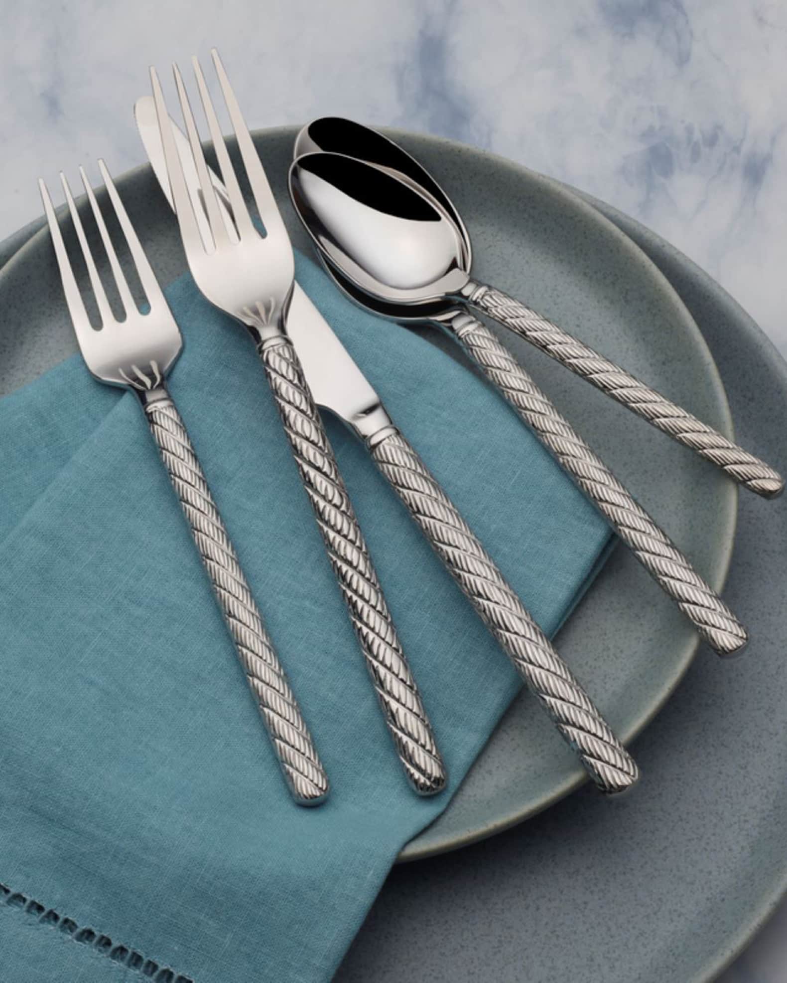 Wallace Silversmiths Neptune 20-Piece Flatware Set, Service for 4 ...