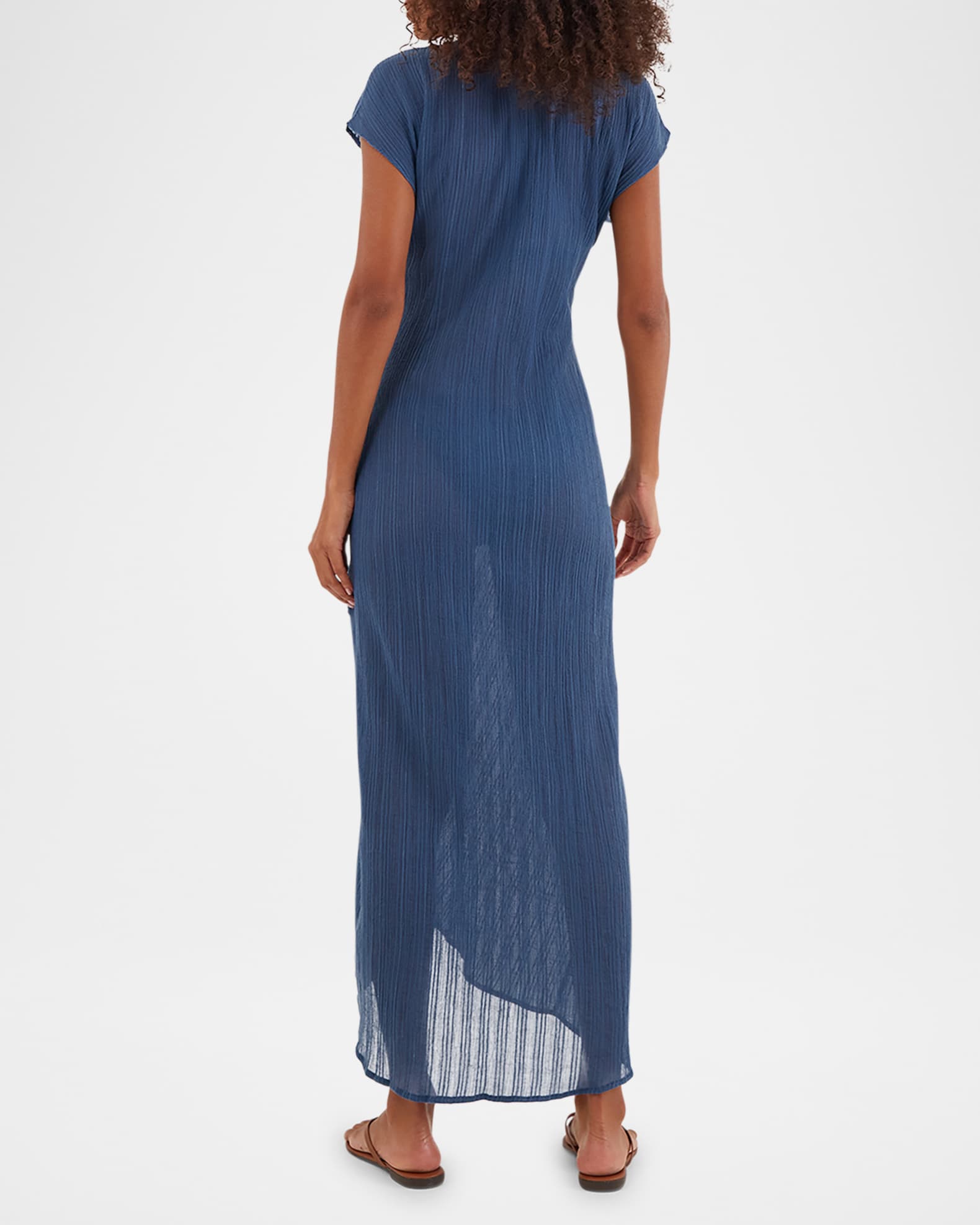 Vix Solid Sasha Long Caftan Coverup | Neiman Marcus