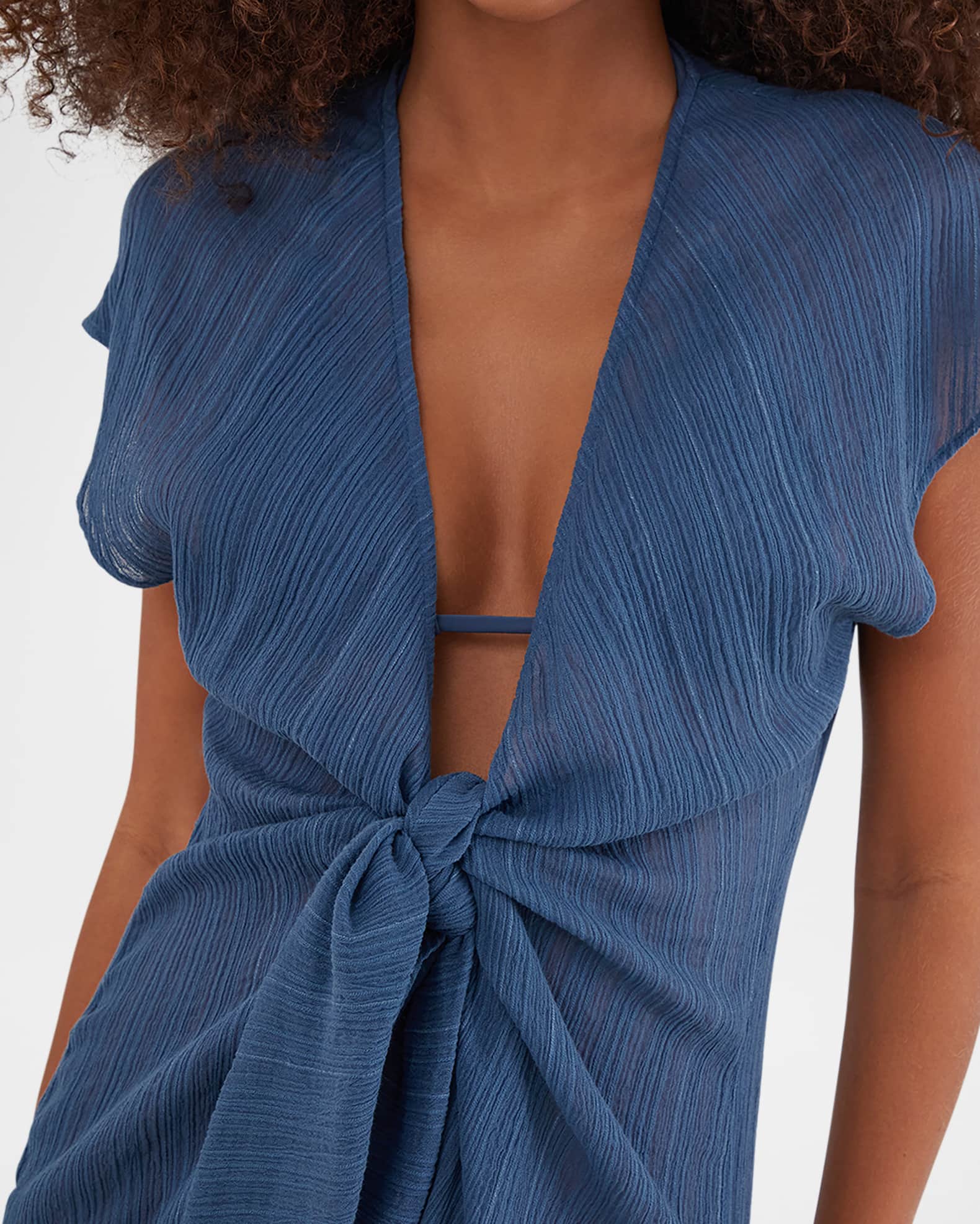 Vix Solid Sasha Long Caftan Coverup | Neiman Marcus