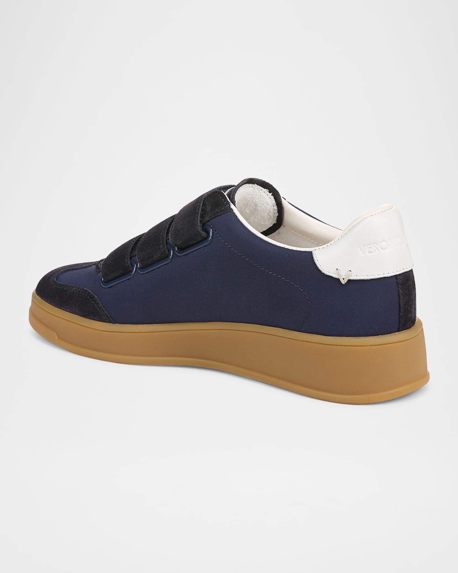 Veronica Beard Reagan Mixed Leather Triple-Grip Sneakers | Neiman Marcus