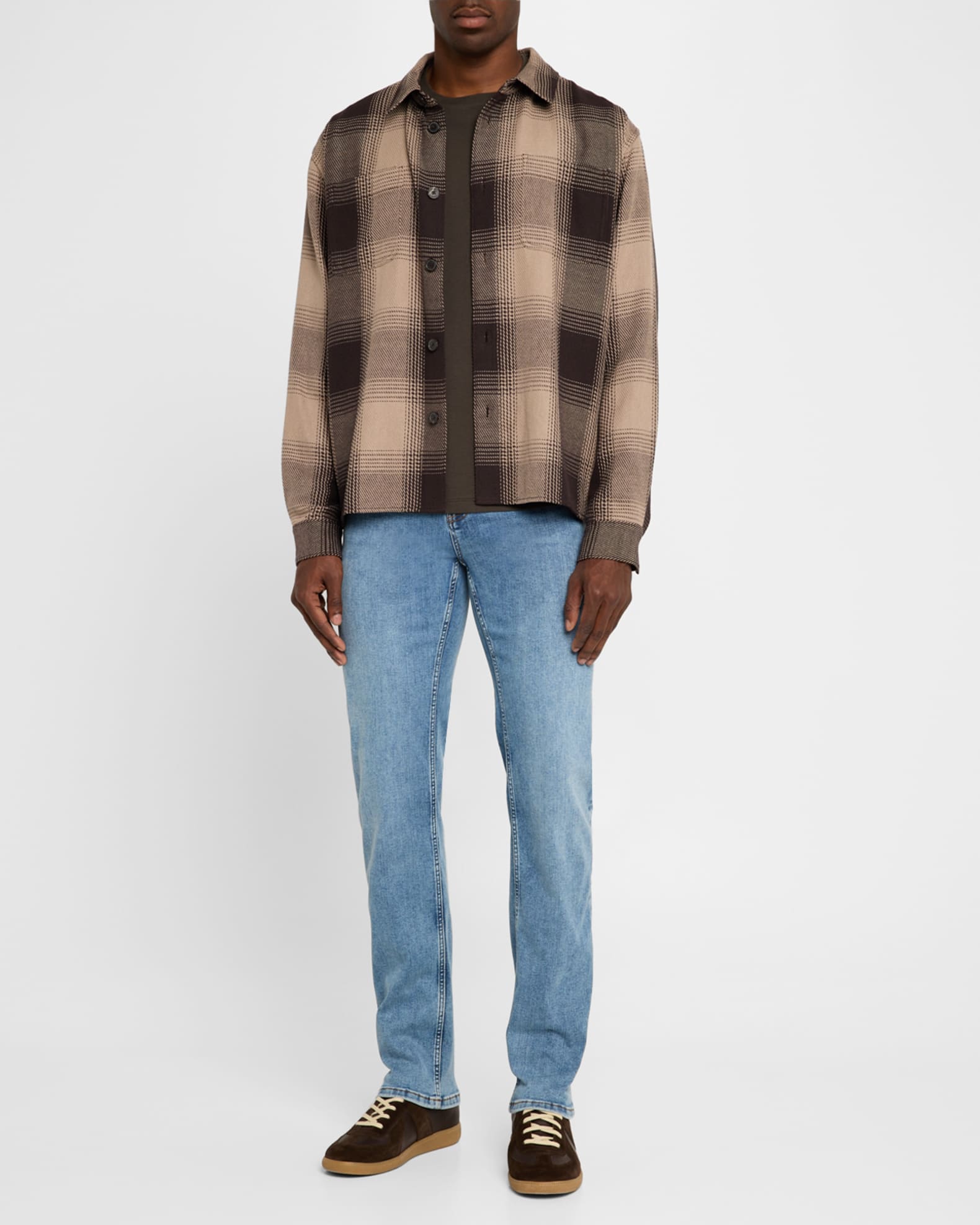 FRAME Men's Chunky Plaid Overshirt | Neiman Marcus