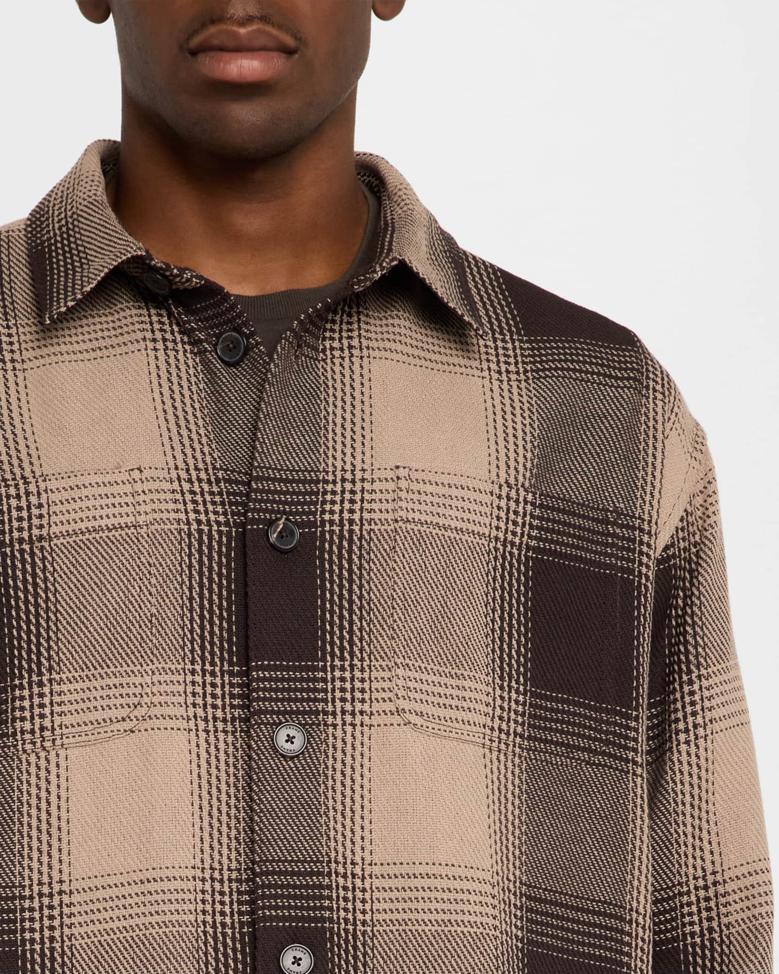 FRAME Men's Chunky Plaid Overshirt | Neiman Marcus