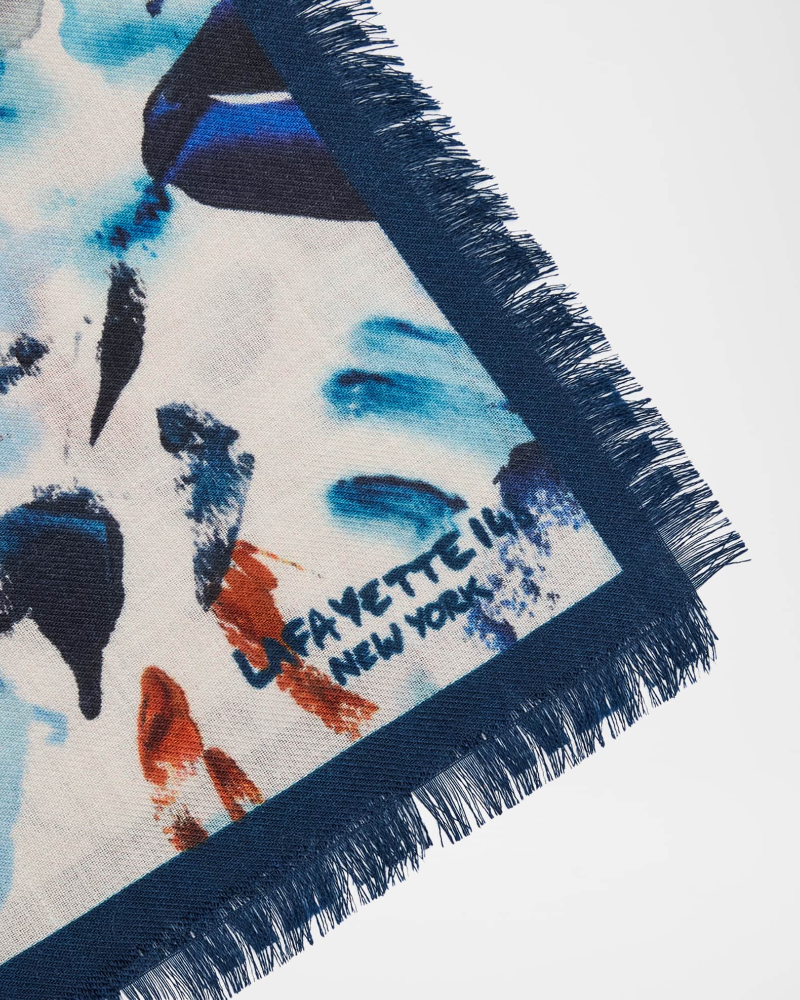 Lafayette 148 New York Paint Splatter Square Cashmere-Silk Scarf ...