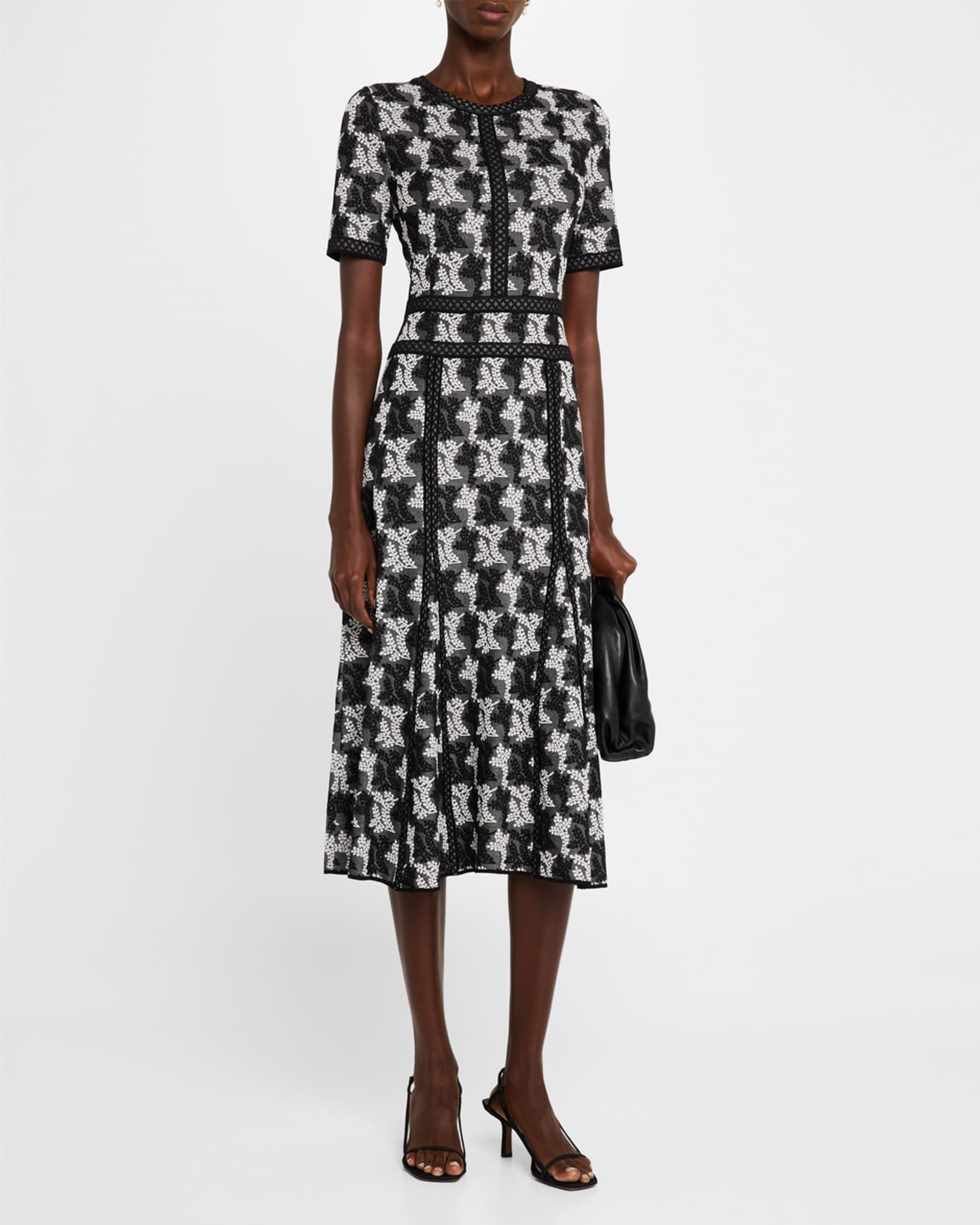 Misook Fit-&-Flare Midi Dress - Modern Fit | Neiman Marcus
