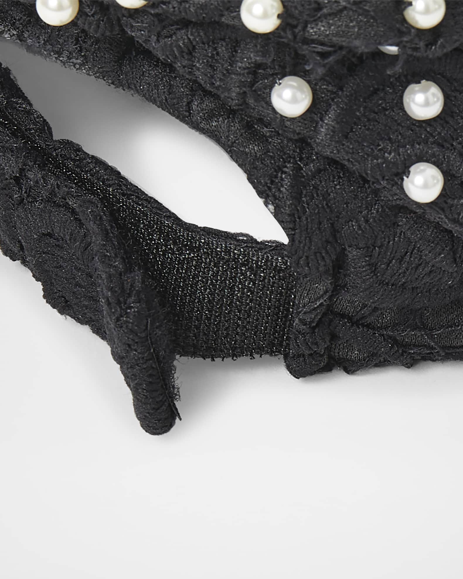 Lele Sadoughi Bow Embellished Lace Baseball Cap | Neiman Marcus