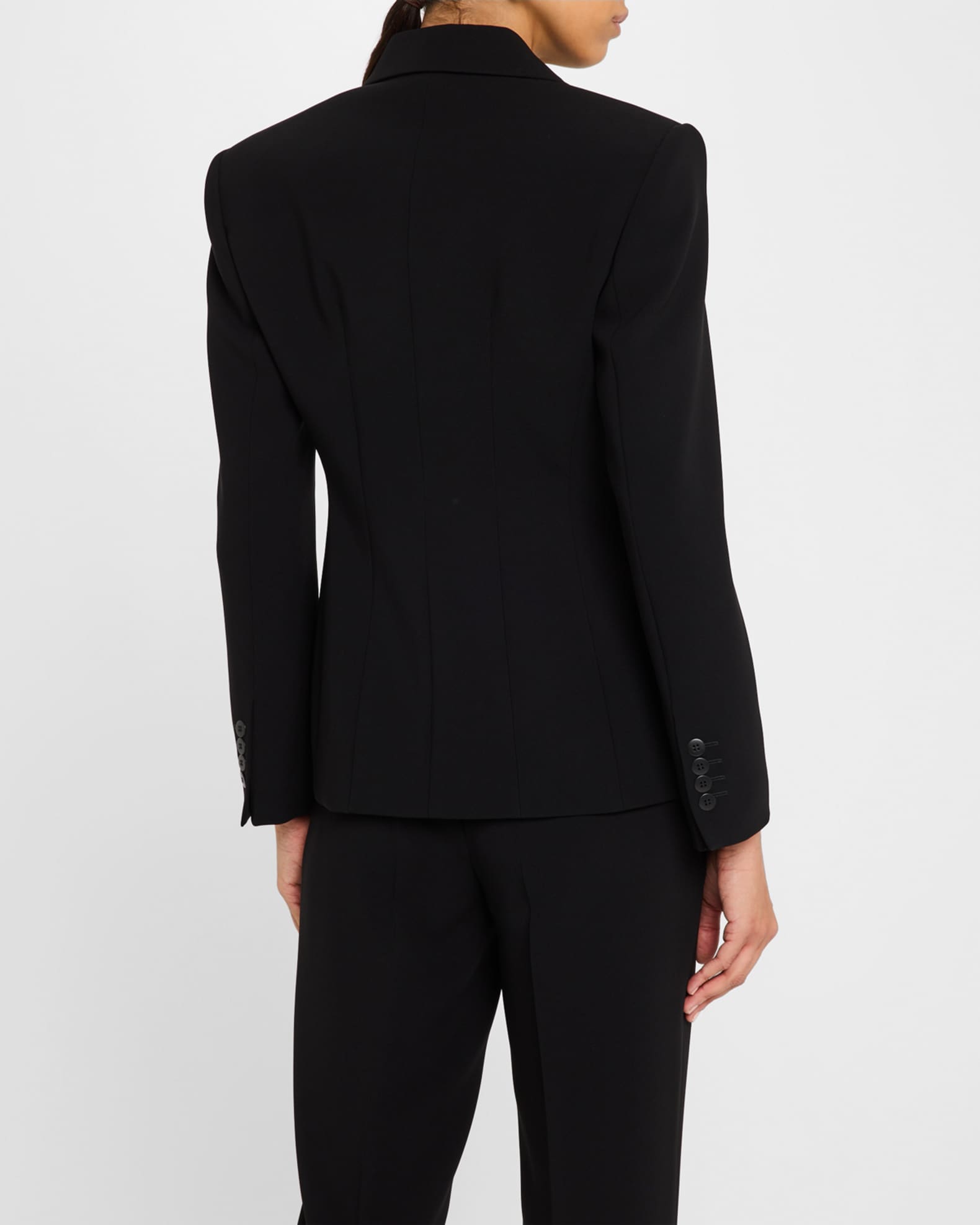 Max Mara Studio Key Double-Breasted Tailored Blazer | Neiman Marcus