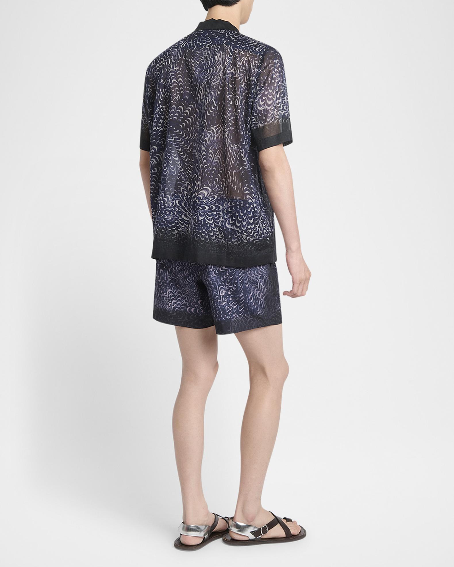 Dries Van Noten Men's Carltone Semi-Sheer Camp Shirt | Neiman Marcus