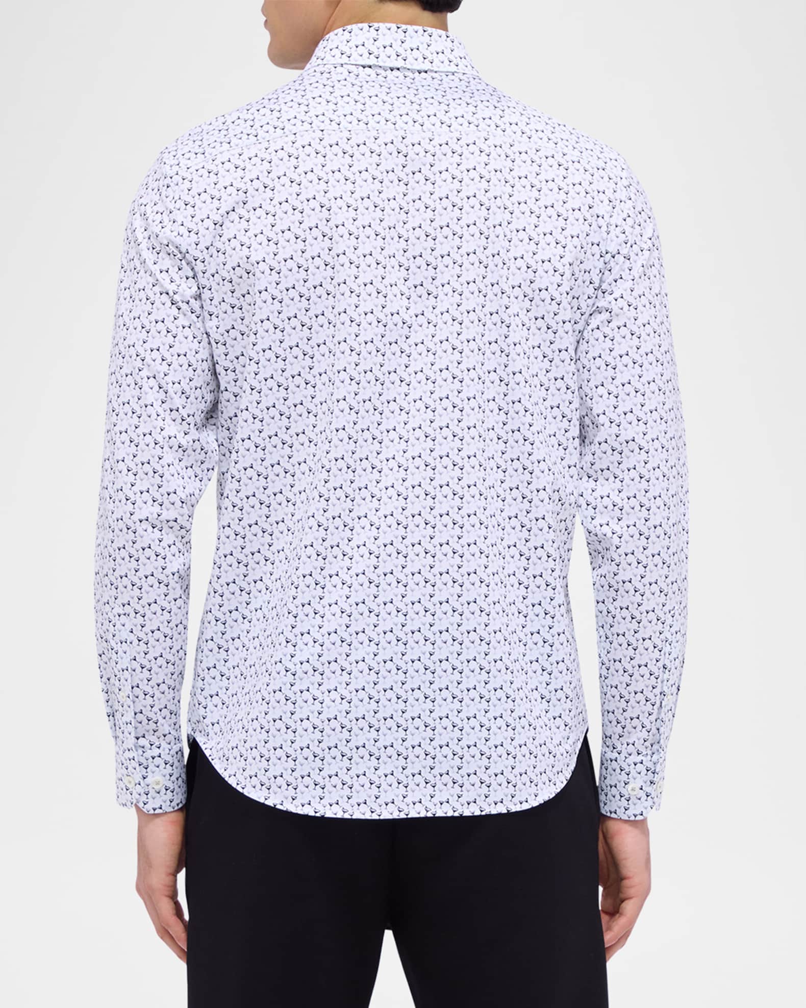 Bugatchi Men's OoohCotton James Cocktail-Print Sport Shirt | Neiman Marcus