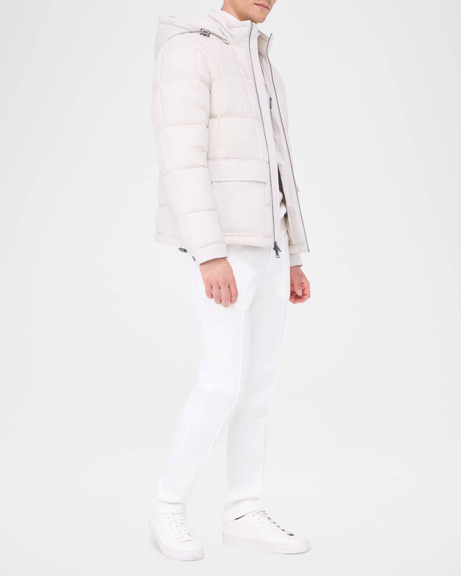 Bugatchi Men's Quilted Down Field Jacket | Neiman Marcus