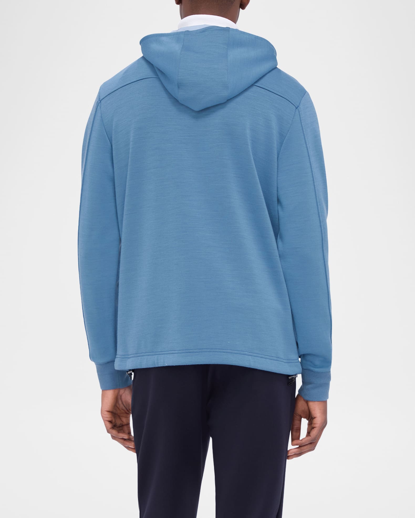 Bugatchi Men's Wool Quarter-Zip Hoodie | Neiman Marcus