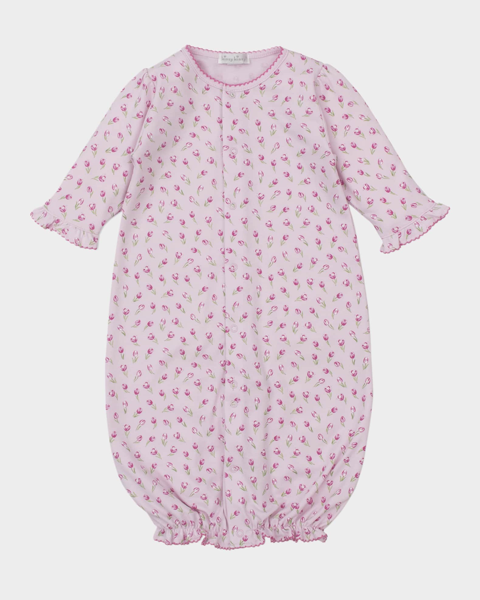 Kissy Kissy Girl's Tulip Blossoms Convertible Gown, Size Newborn-S ...