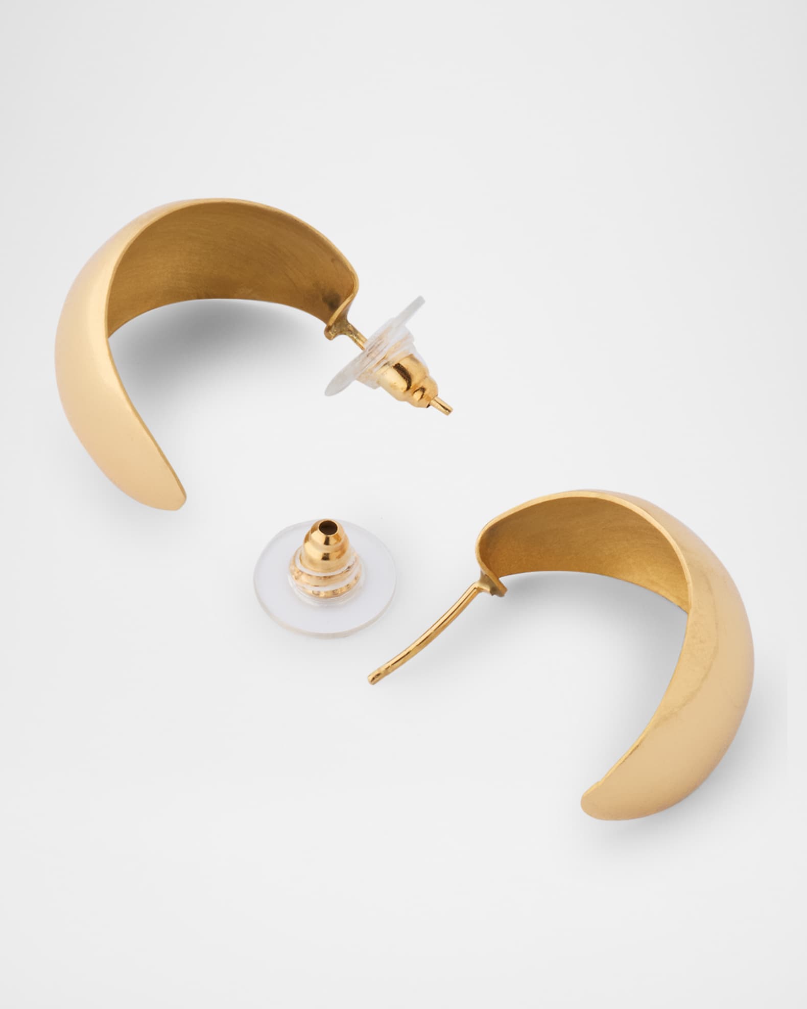 Dina Mackney Featherweight Hi-Shine Wide Hoop Earrings | Neiman Marcus
