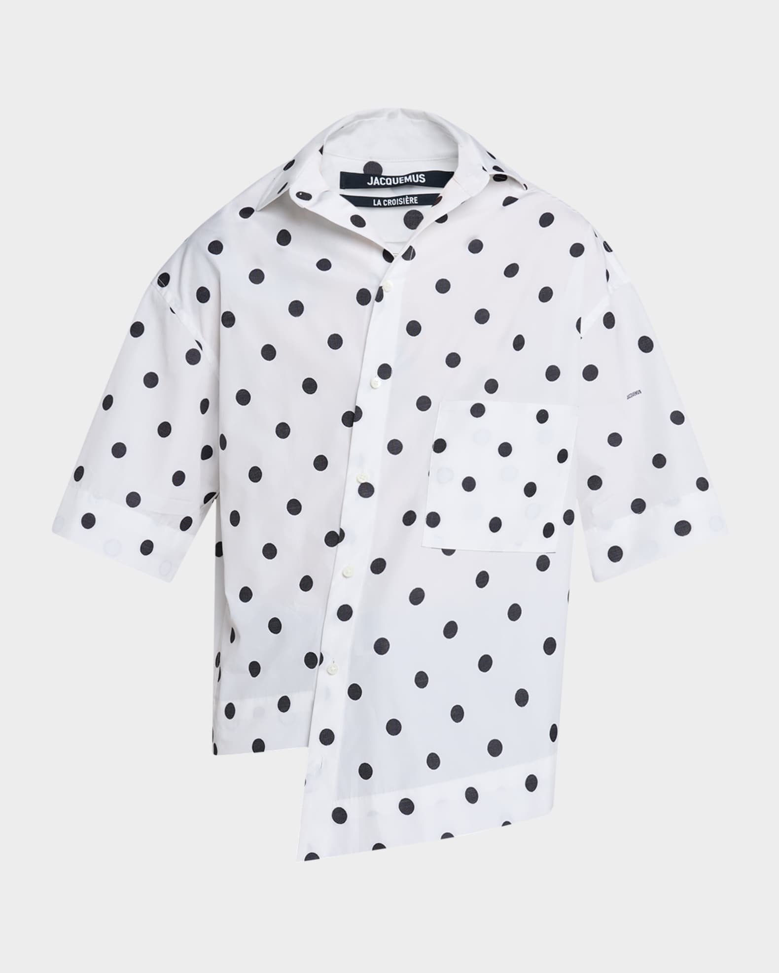 Jacquemus Men's Pablo Dotted Button-Down Shirt | Neiman Marcus