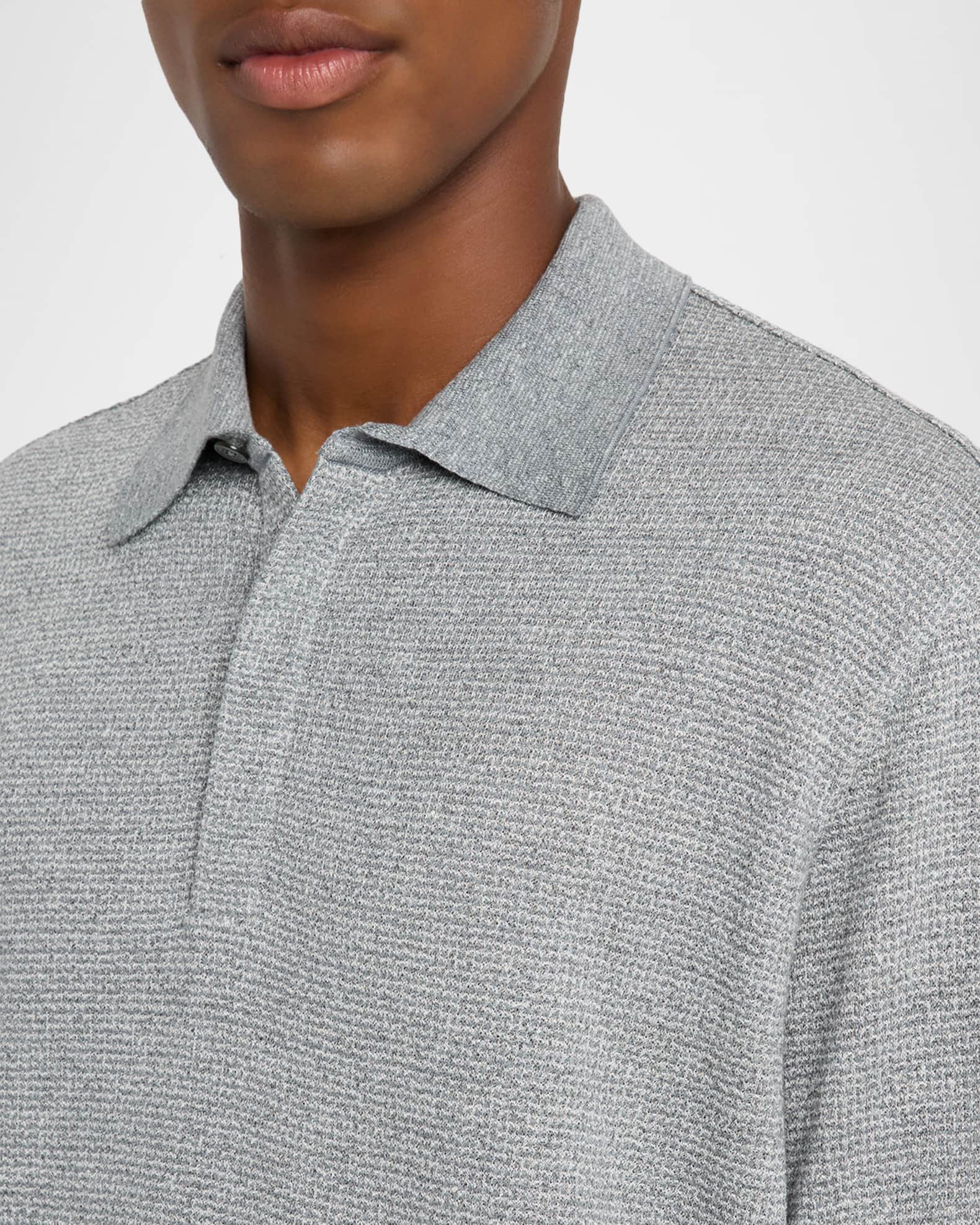 ZEGNA Men's Concealed-Placket Jacquard Polo Shirt | Neiman Marcus