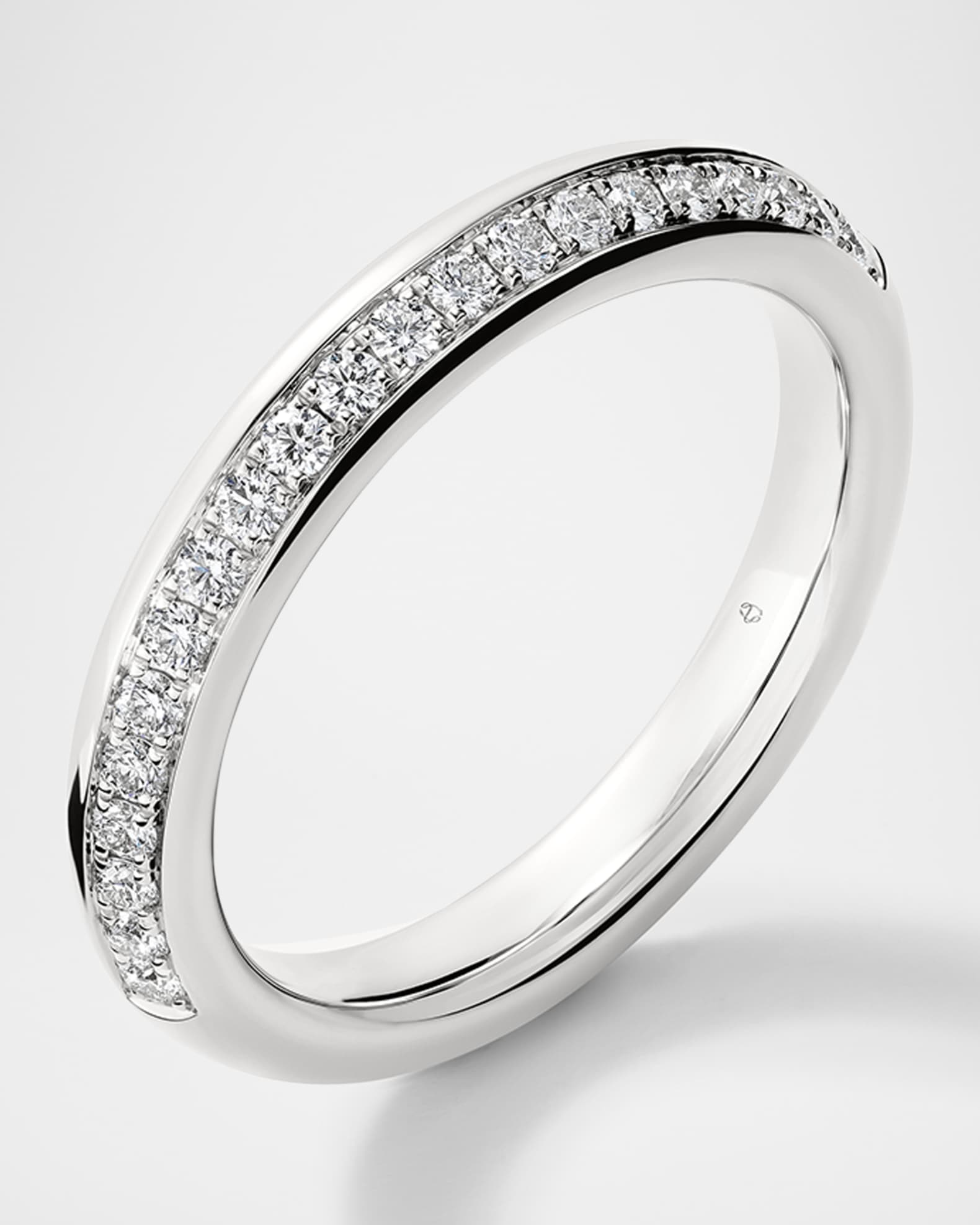 Hearts on Fire 18K White Gold Barre Diamond Pave Band Ring | Neiman Marcus