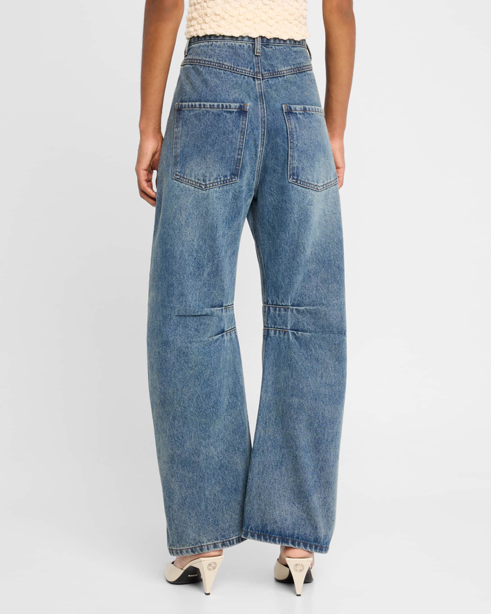 Wynn Hamlyn Curved Dart Leg Jeans | Neiman Marcus