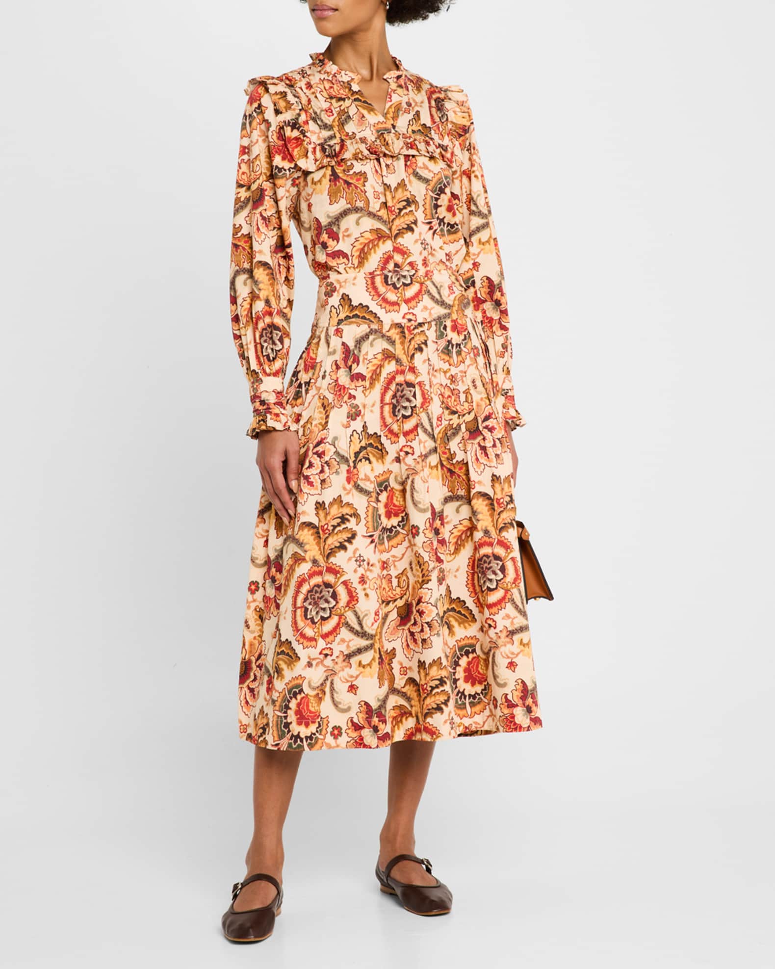 LOVE THE LABEL Lazarette Pleated Midi Skirt | Neiman Marcus