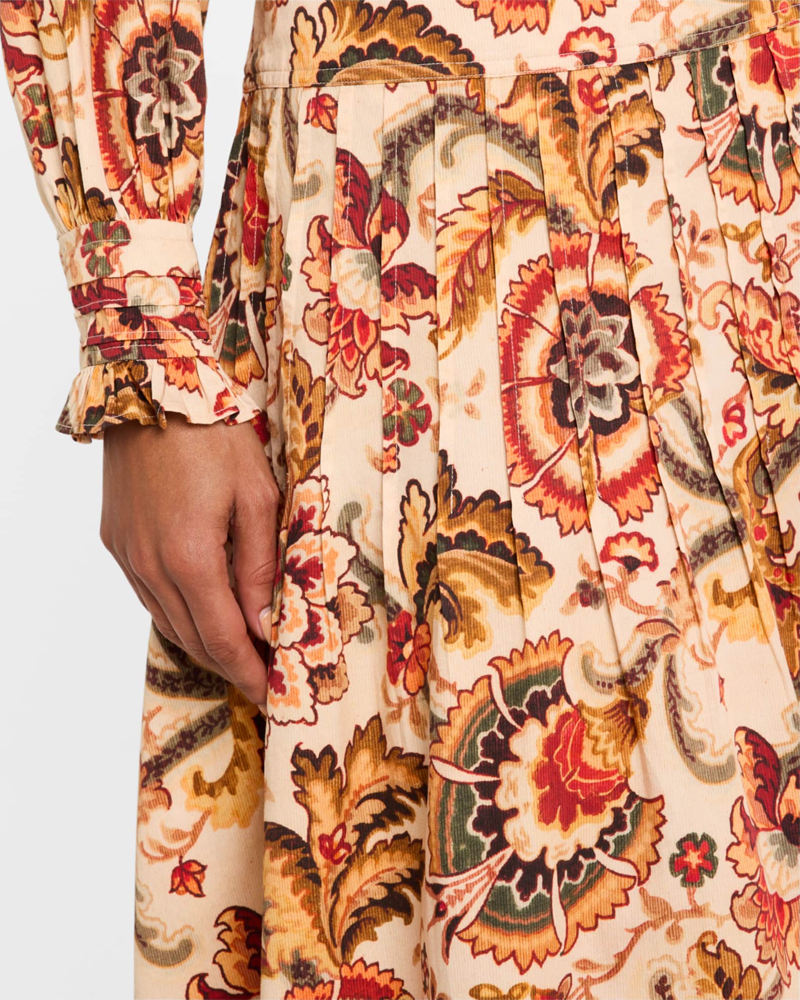 LOVE THE LABEL Lazarette Pleated Midi Skirt | Neiman Marcus