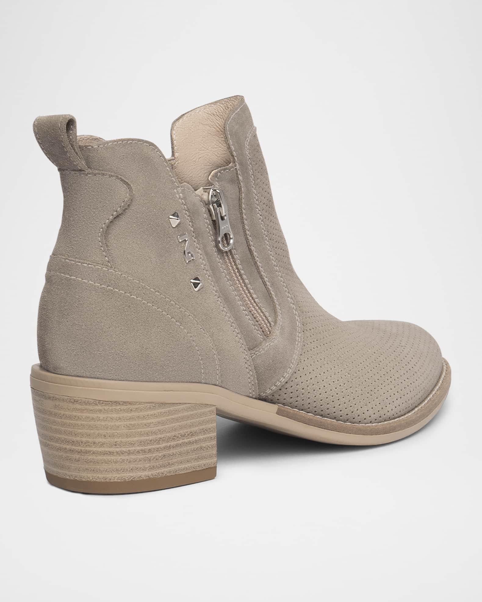 NeroGiardini Suede Western Ankle Booties | Neiman Marcus