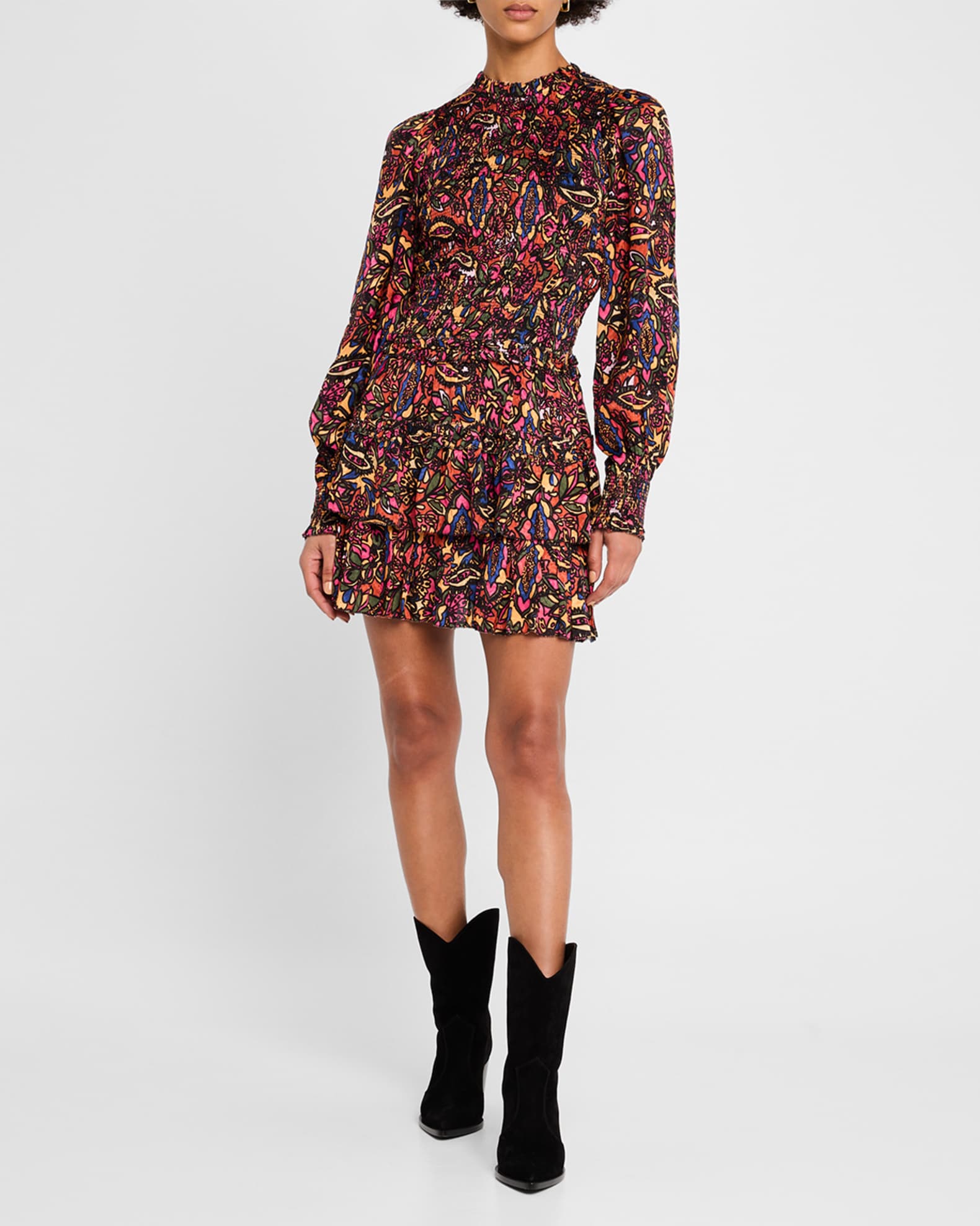LOVE THE LABEL Stained Glass Prism Yolanda Mini Dress | Neiman Marcus