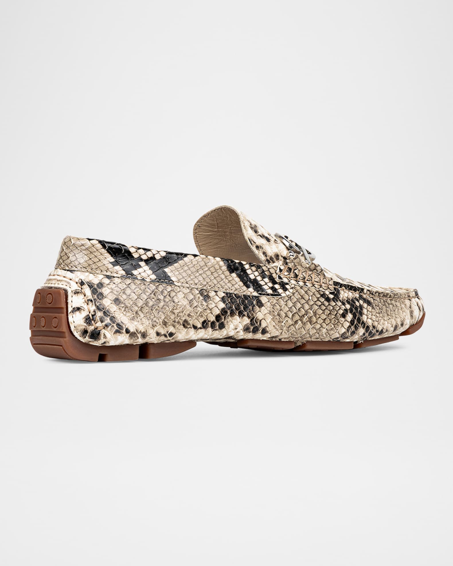 Donald Pliner Men's Dacio Snake-Effect Driving Shoes | Neiman Marcus