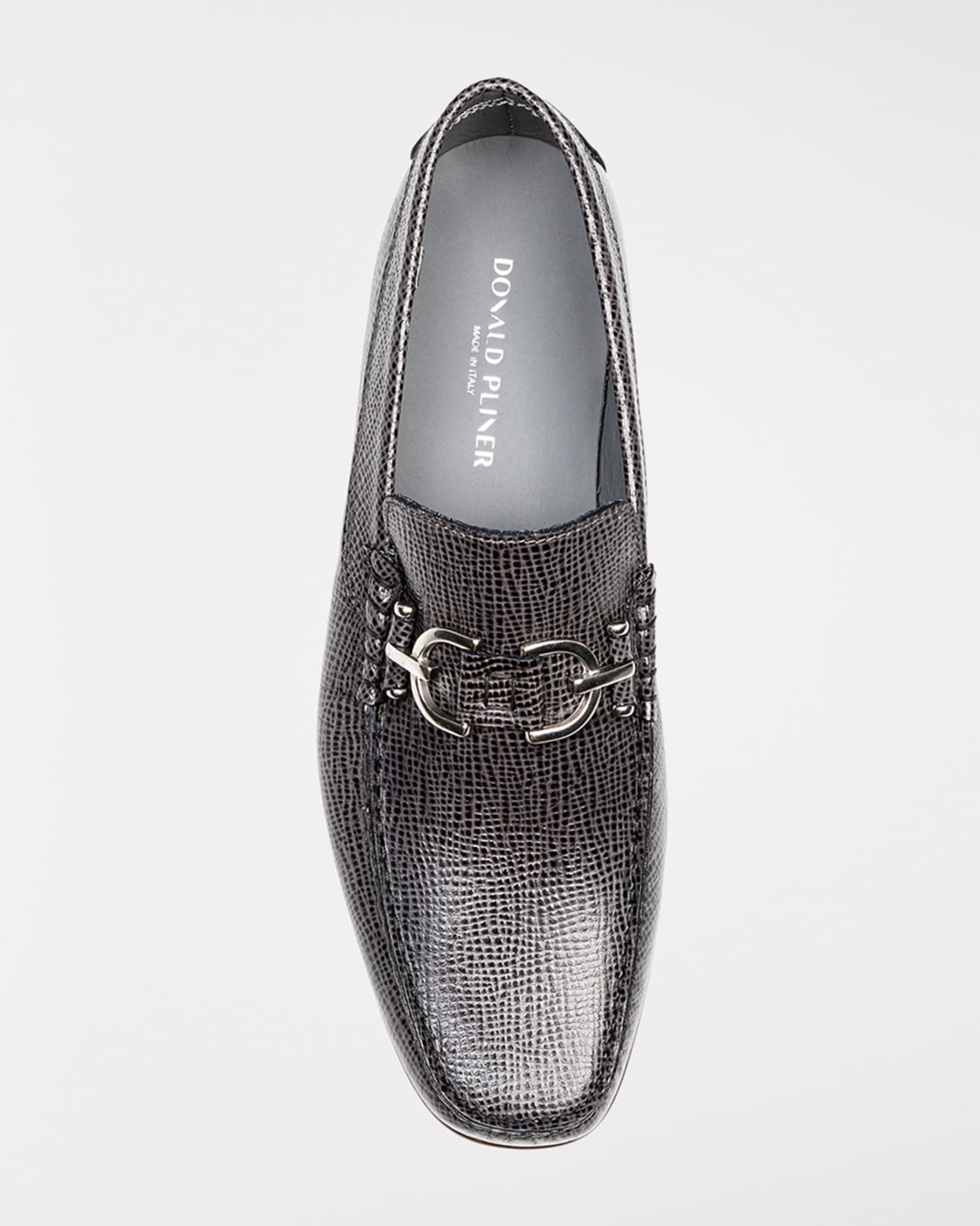 Donald Pliner Men's Dacio Lizard-Effect Leather Bit Loafers | Neiman Marcus