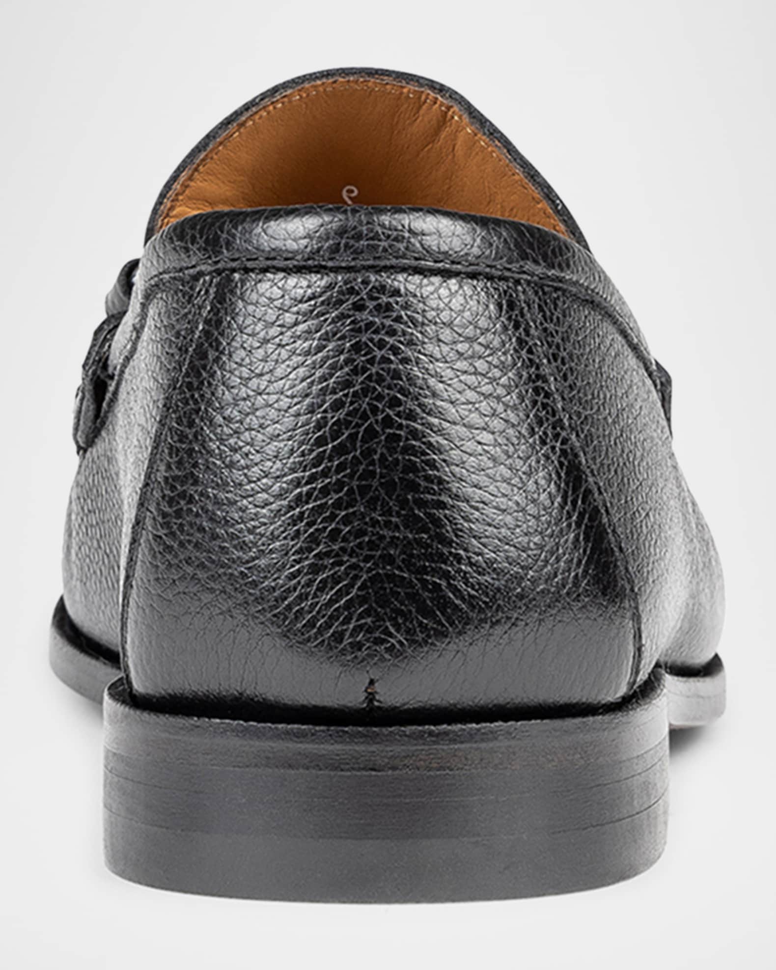 Donald Pliner Men's Evanston Pebbled Leather Bit Loafers | Neiman Marcus