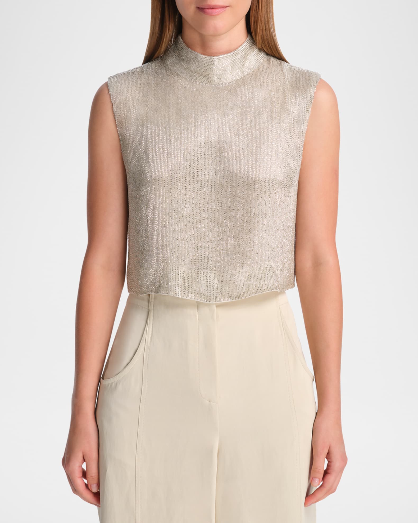 TWP Gigi Embellished Silk Tank Top | Neiman Marcus