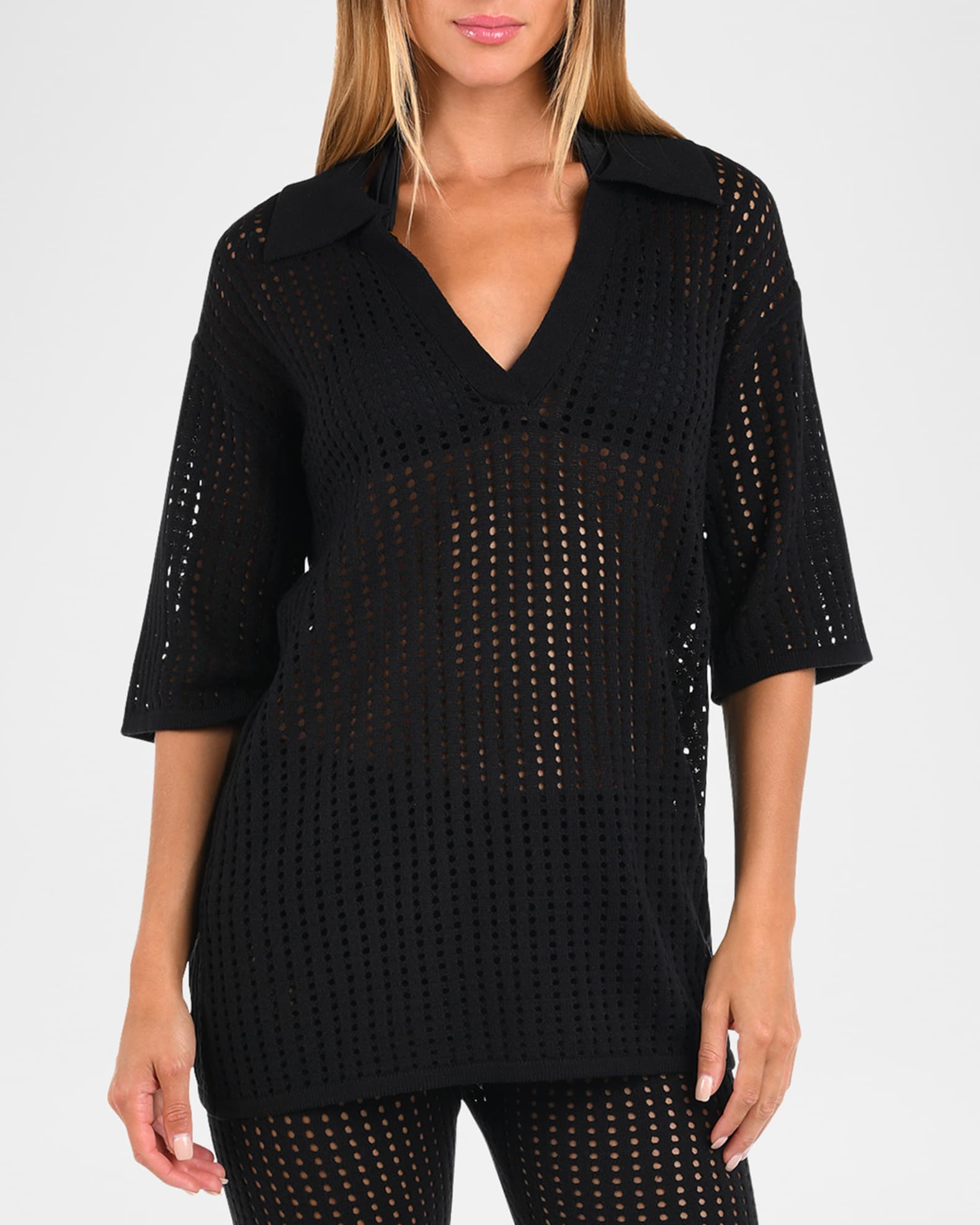 Sunshine 79 Resort Crochet-Knit Tunic | Neiman Marcus