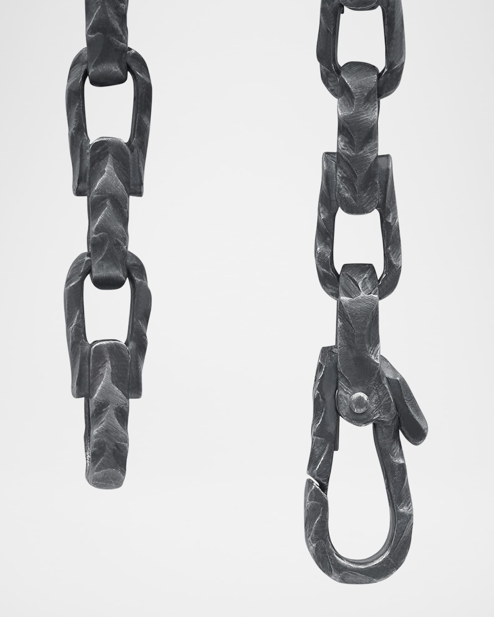 Marco Dal Maso Men's Ulysses Oxidized Sterling Silver Box Chain ...