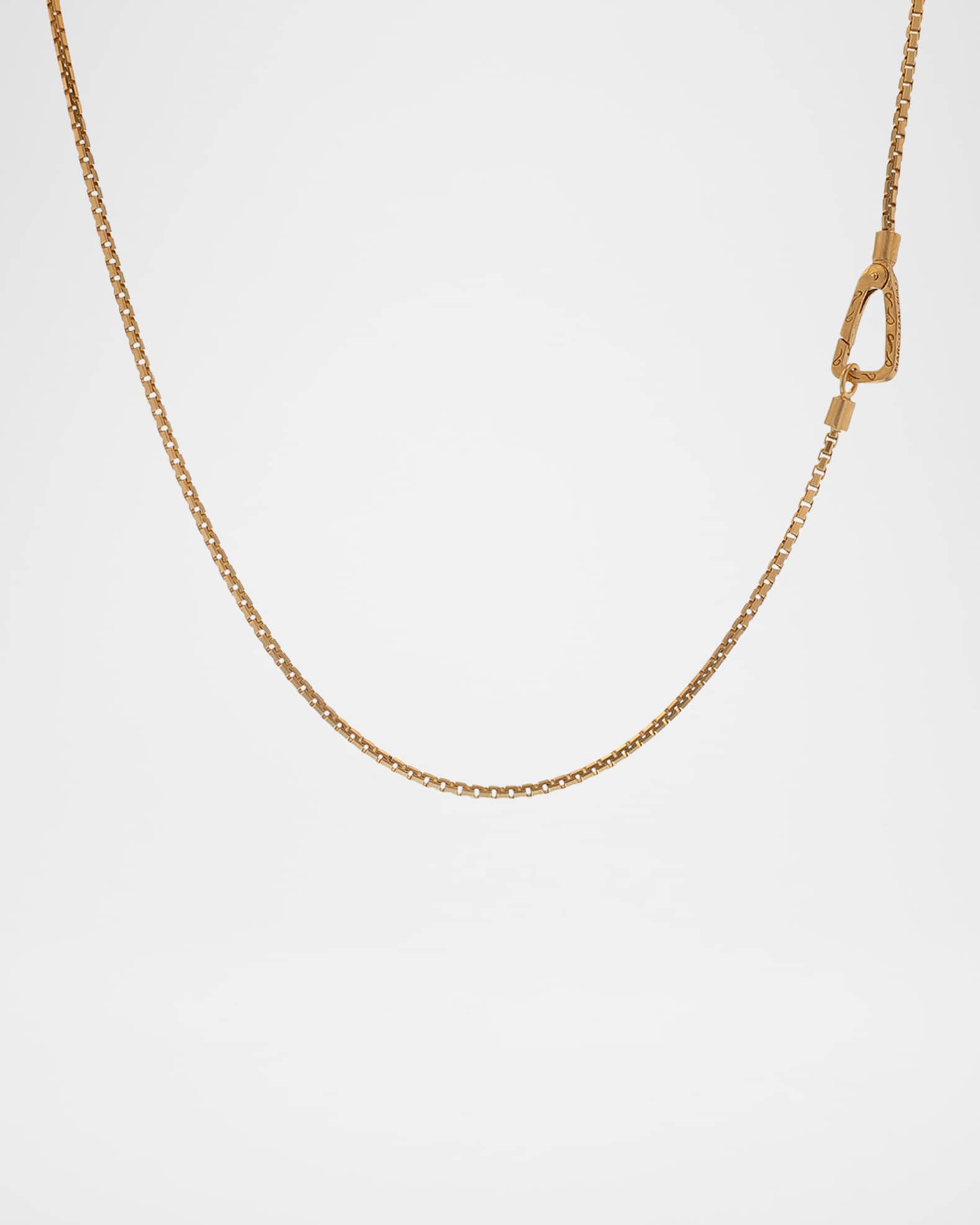 Marco Dal Maso Men's Ulysses 18K Matte Gold Vermeil Necklace, 20.5"L ...