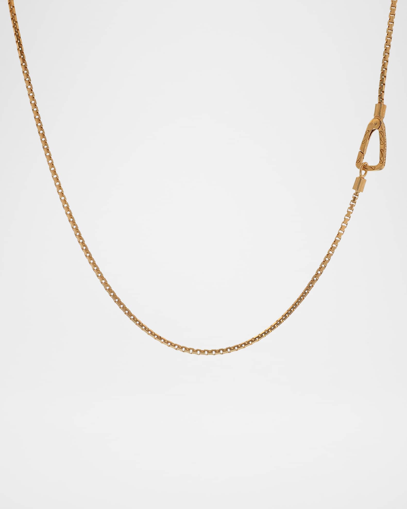 Marco Dal Maso Men's Ulysses 18K Matte Gold Vermeil Necklace, 22.5"L ...
