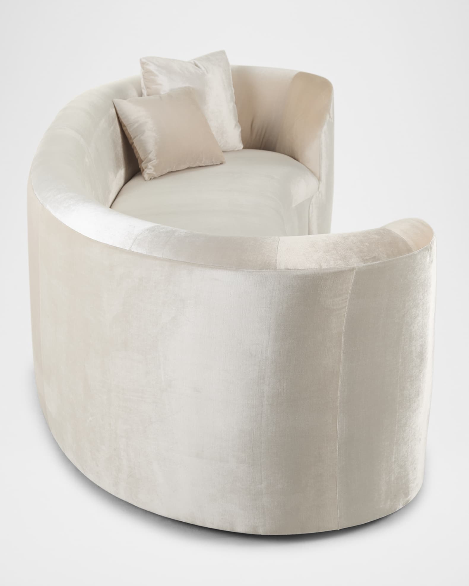 Haute House Bubble Velvet Curved Sofa, 117.5" | Neiman Marcus