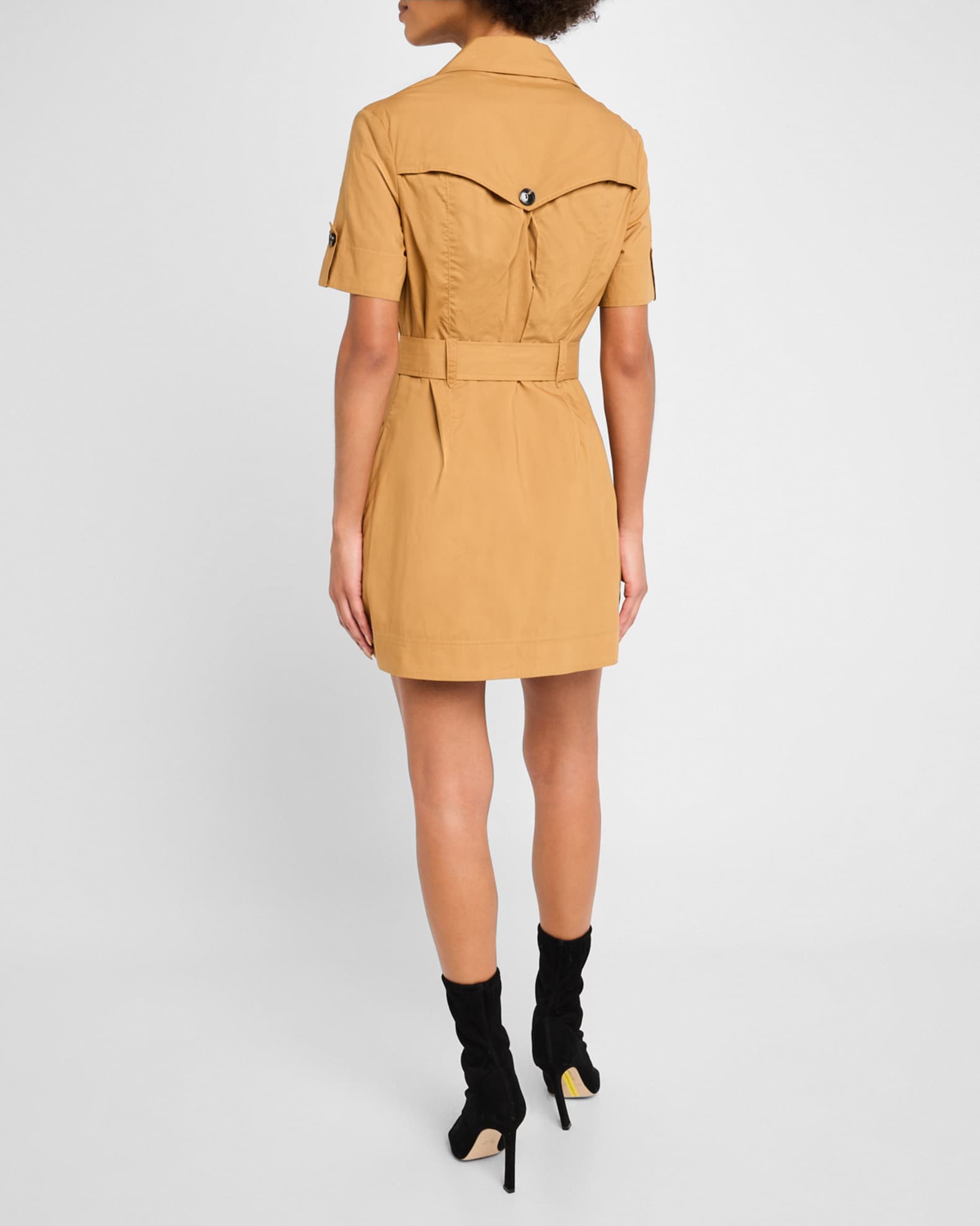 Toccin Colleen Button-Front Safari Shirtdress | Neiman Marcus
