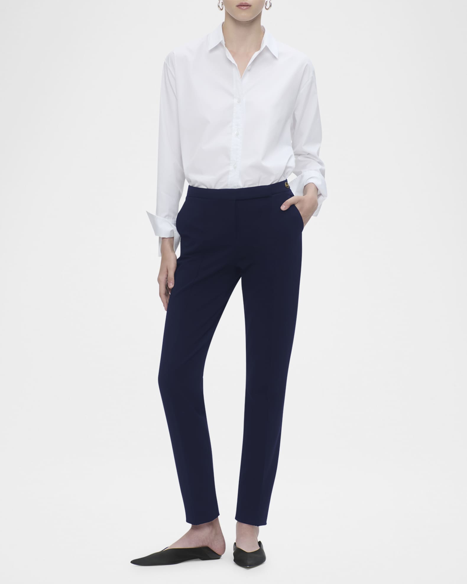 CALLAS Milano Cory Cropped Slim Straight-Leg Pants | Neiman Marcus