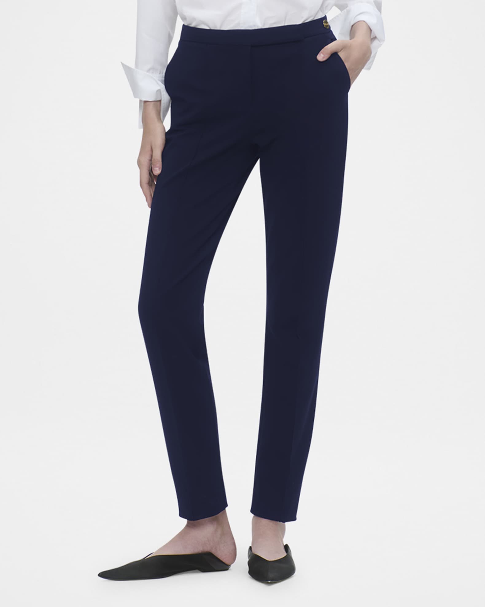 CALLAS Milano Cory Cropped Slim Straight-Leg Pants | Neiman Marcus