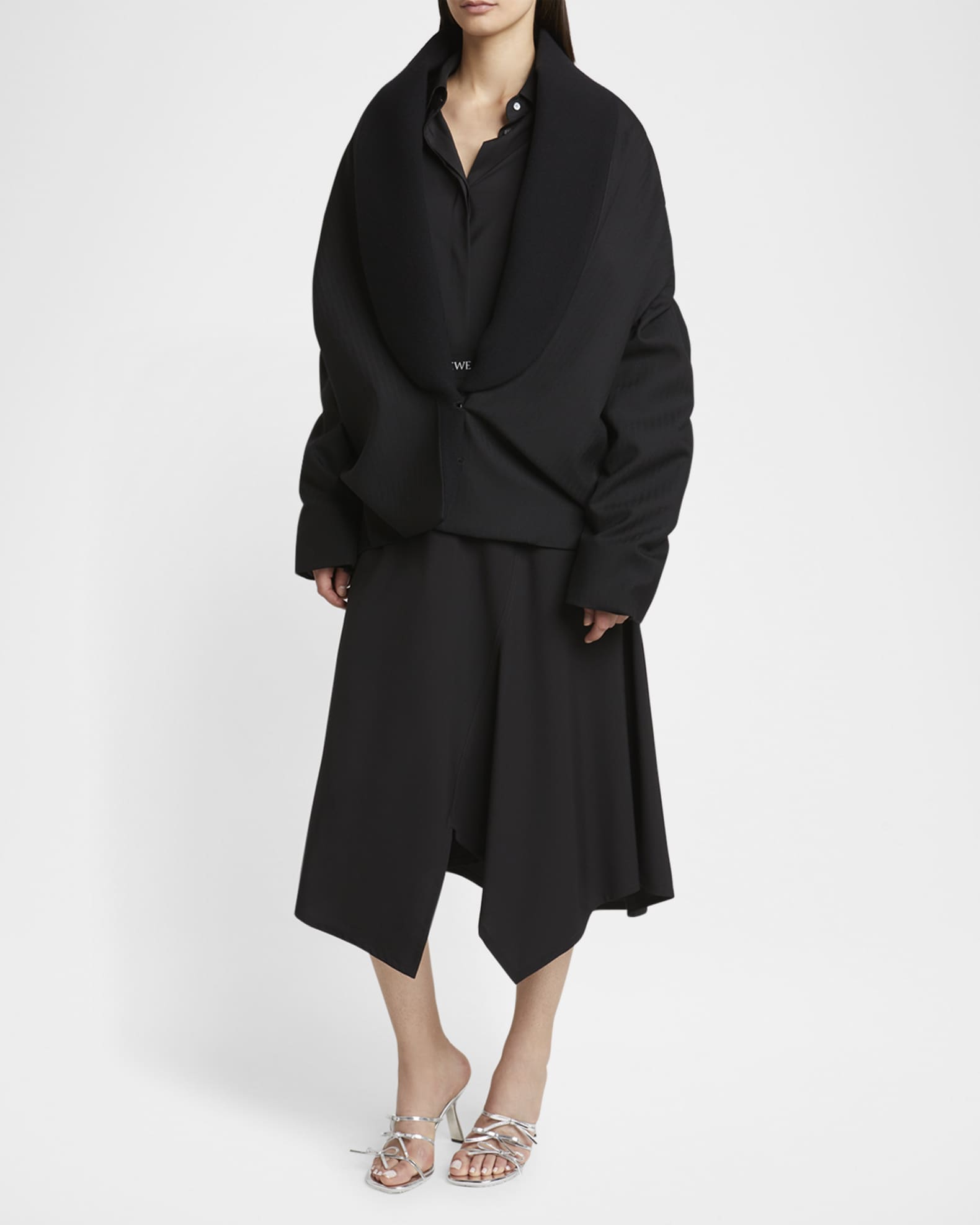 Loewe Layered Bomber Jacket with Logo Detail | Neiman Marcus