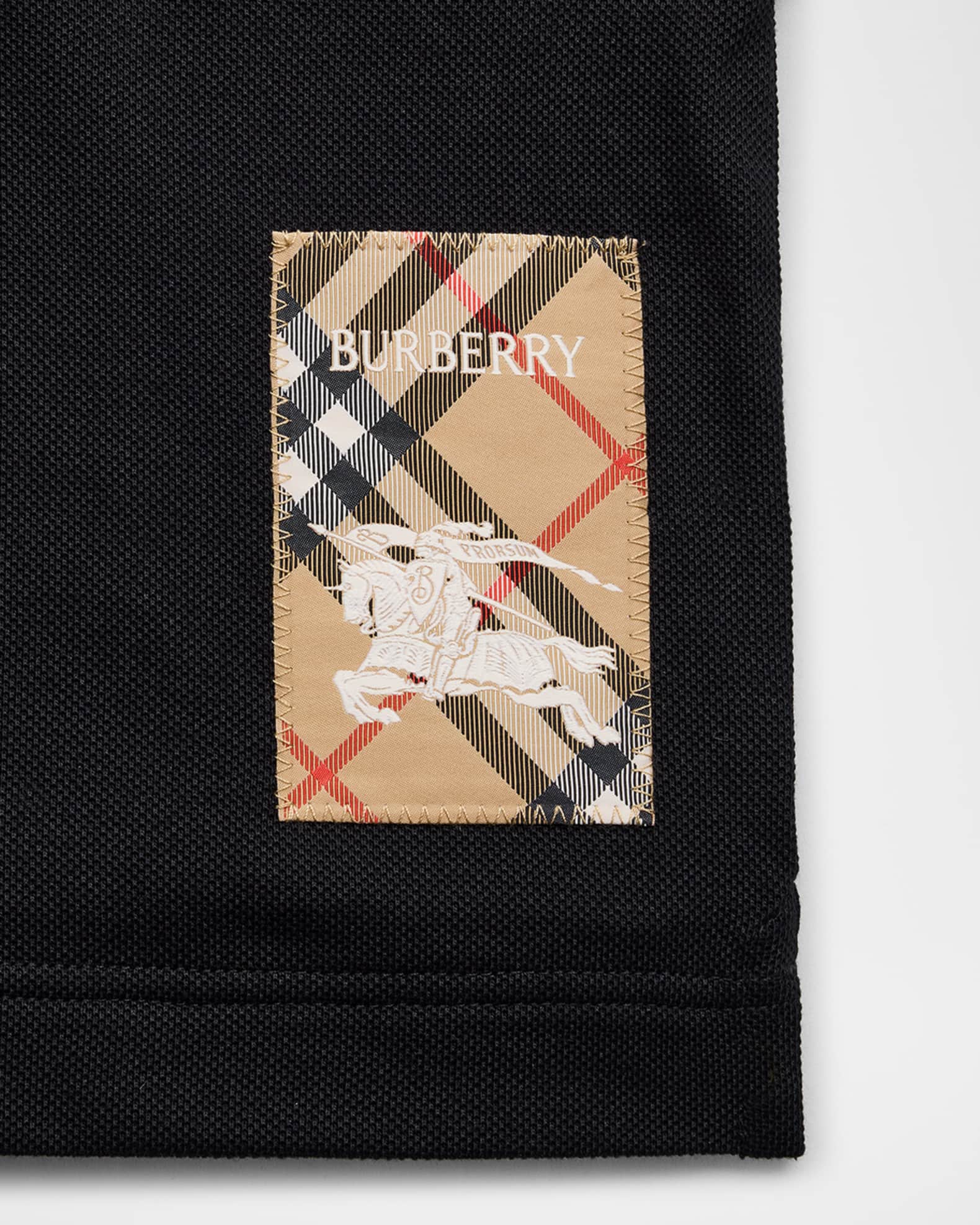 Burberry Boy's Johane EKD Logo-Patch Polo Shirt, Size 6M-2 | Neiman Marcus