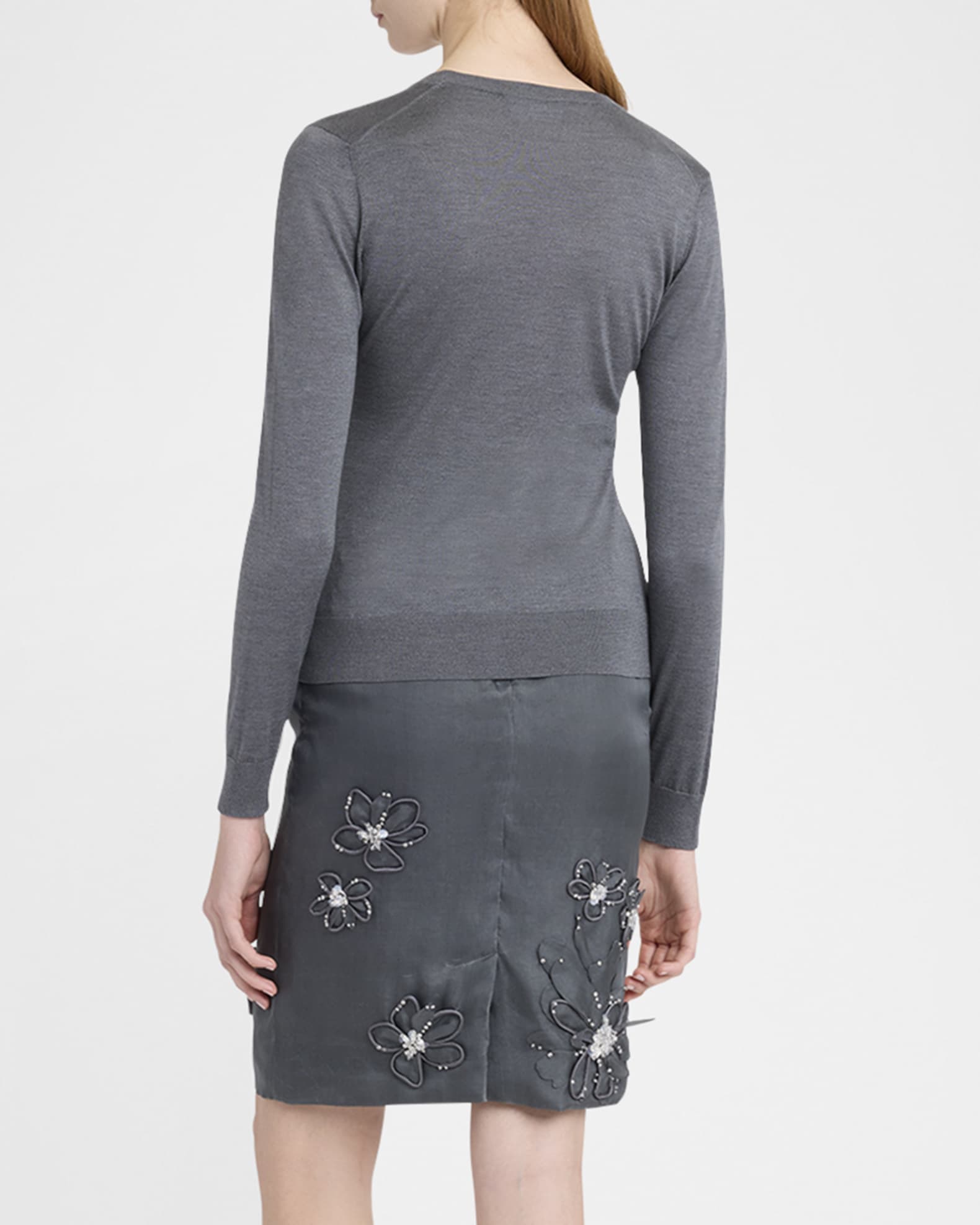 Dolce&Gabbana V-Neck Silk Cardigan | Neiman Marcus