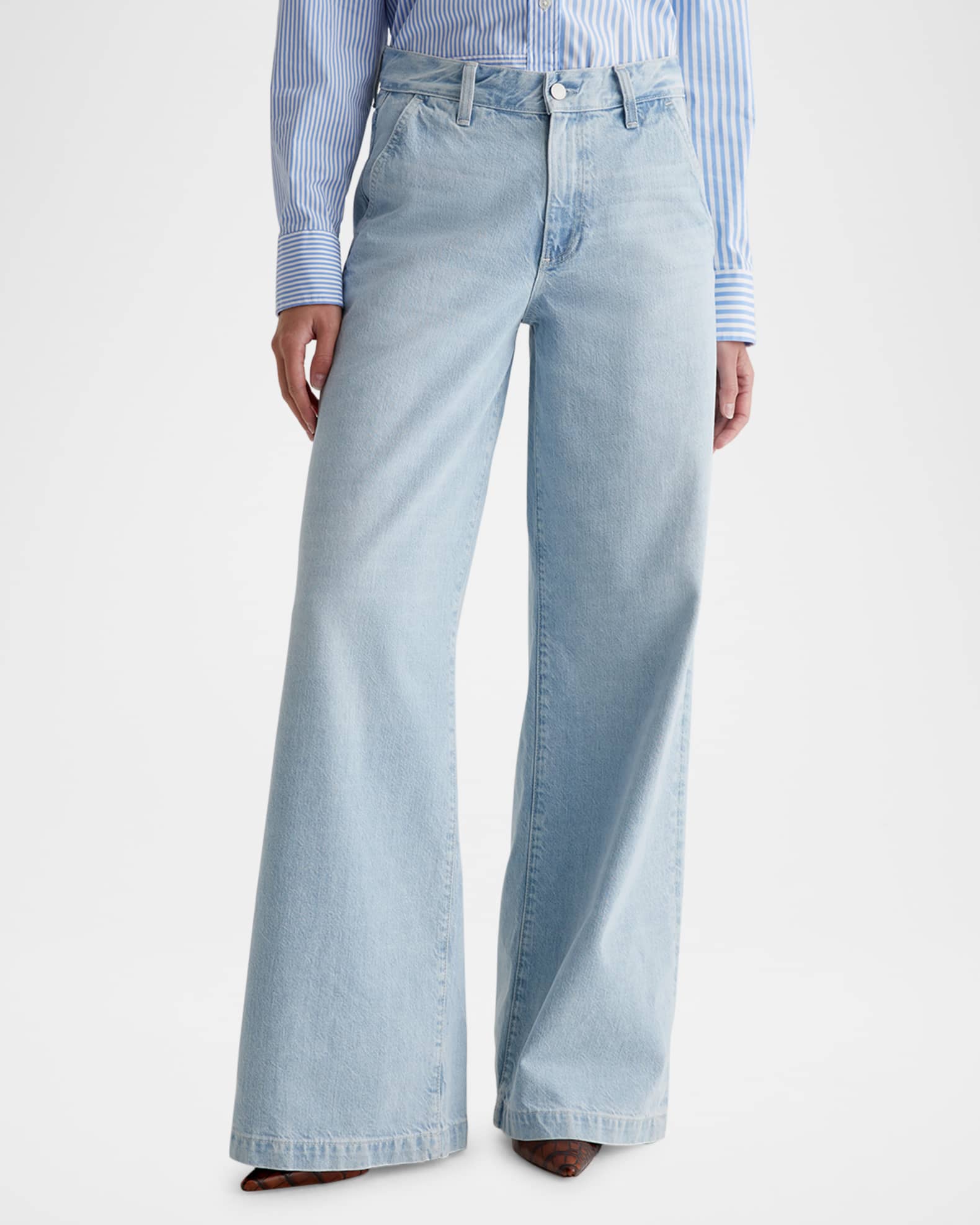 AG Jeans Stella Wide-Leg Jeans | Neiman Marcus