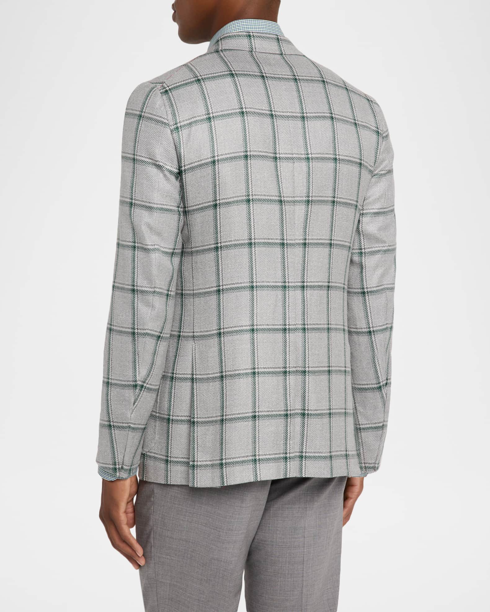 Isaia Men's Windowpane Sport Coat | Neiman Marcus