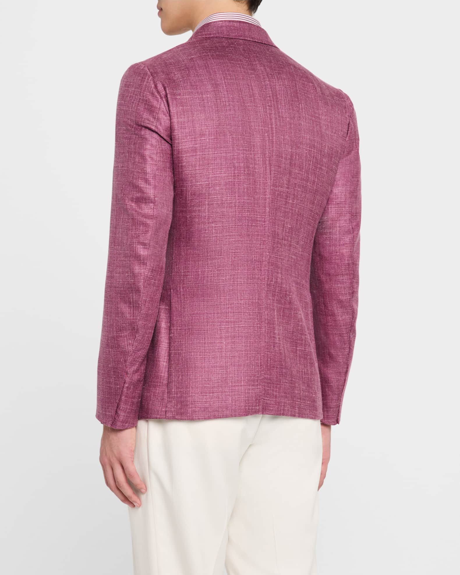Isaia Men's Textured Wool-Blend Blazer | Neiman Marcus