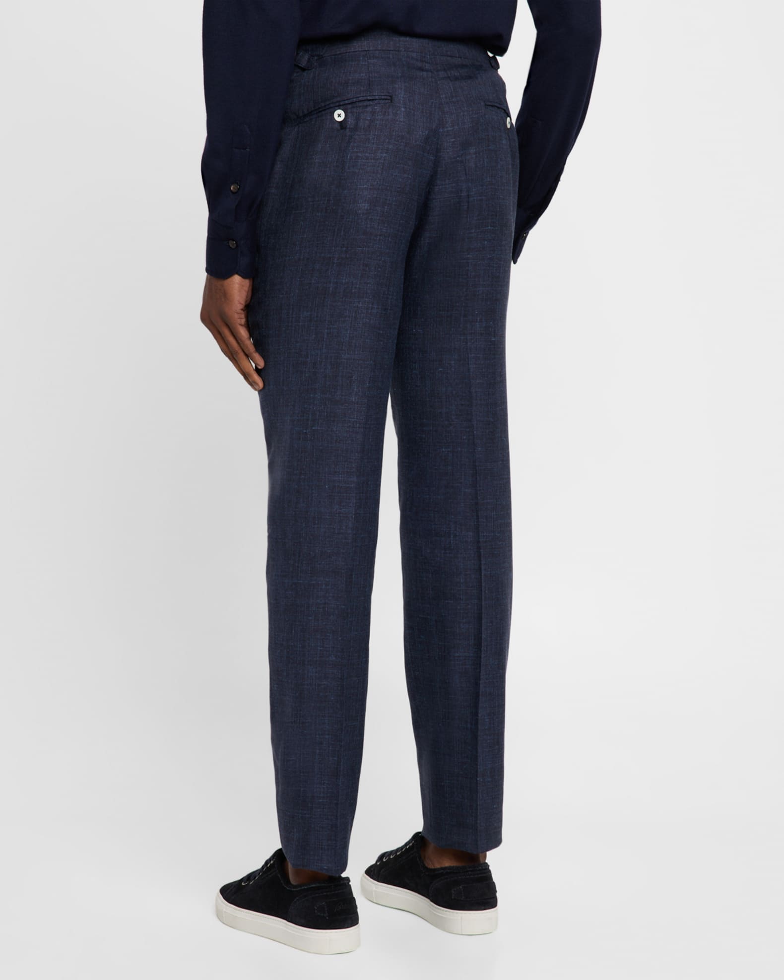 Isaia Men's Luxe Twill Pants with Side Tabs | Neiman Marcus