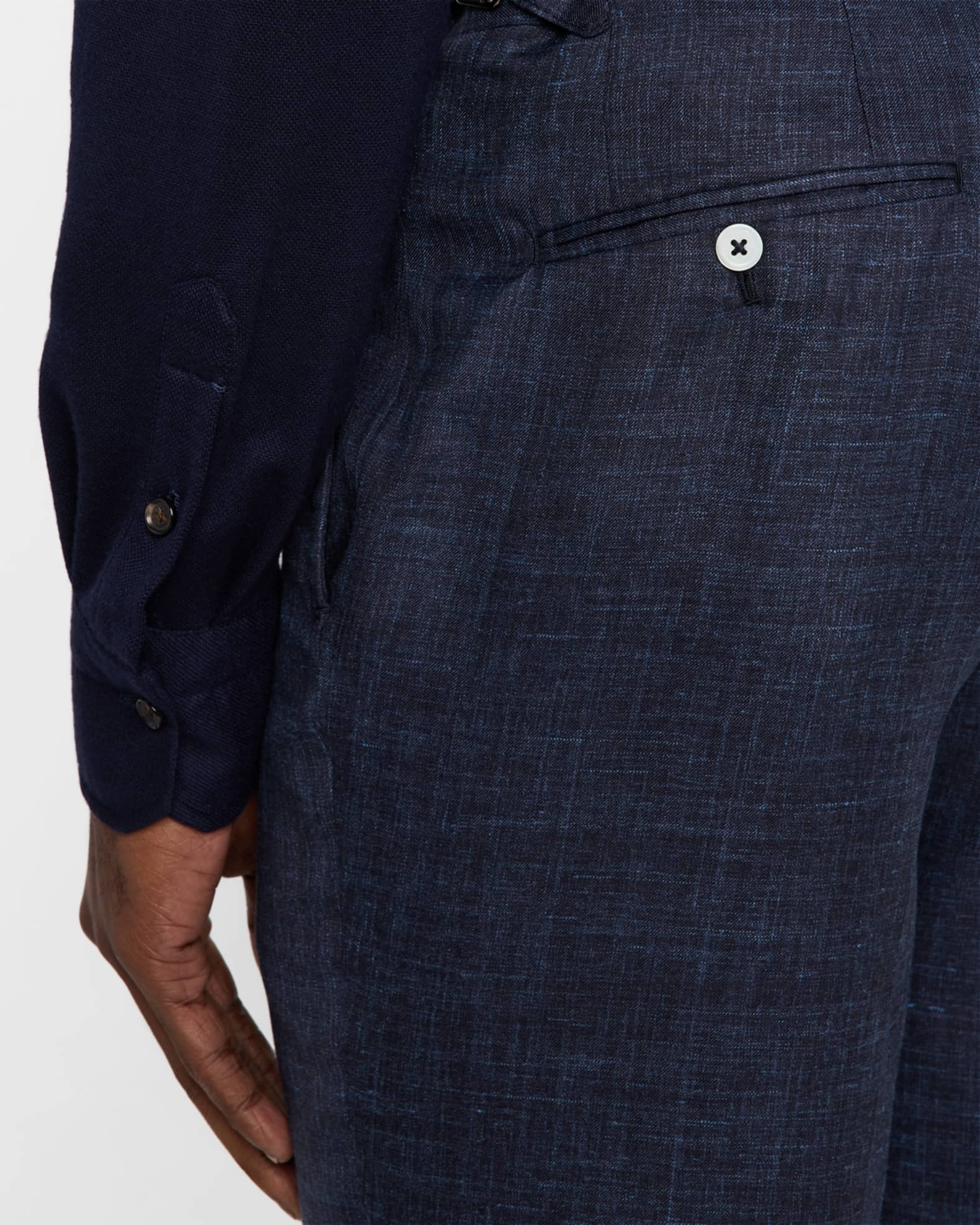 Isaia Men's Luxe Twill Pants with Side Tabs | Neiman Marcus